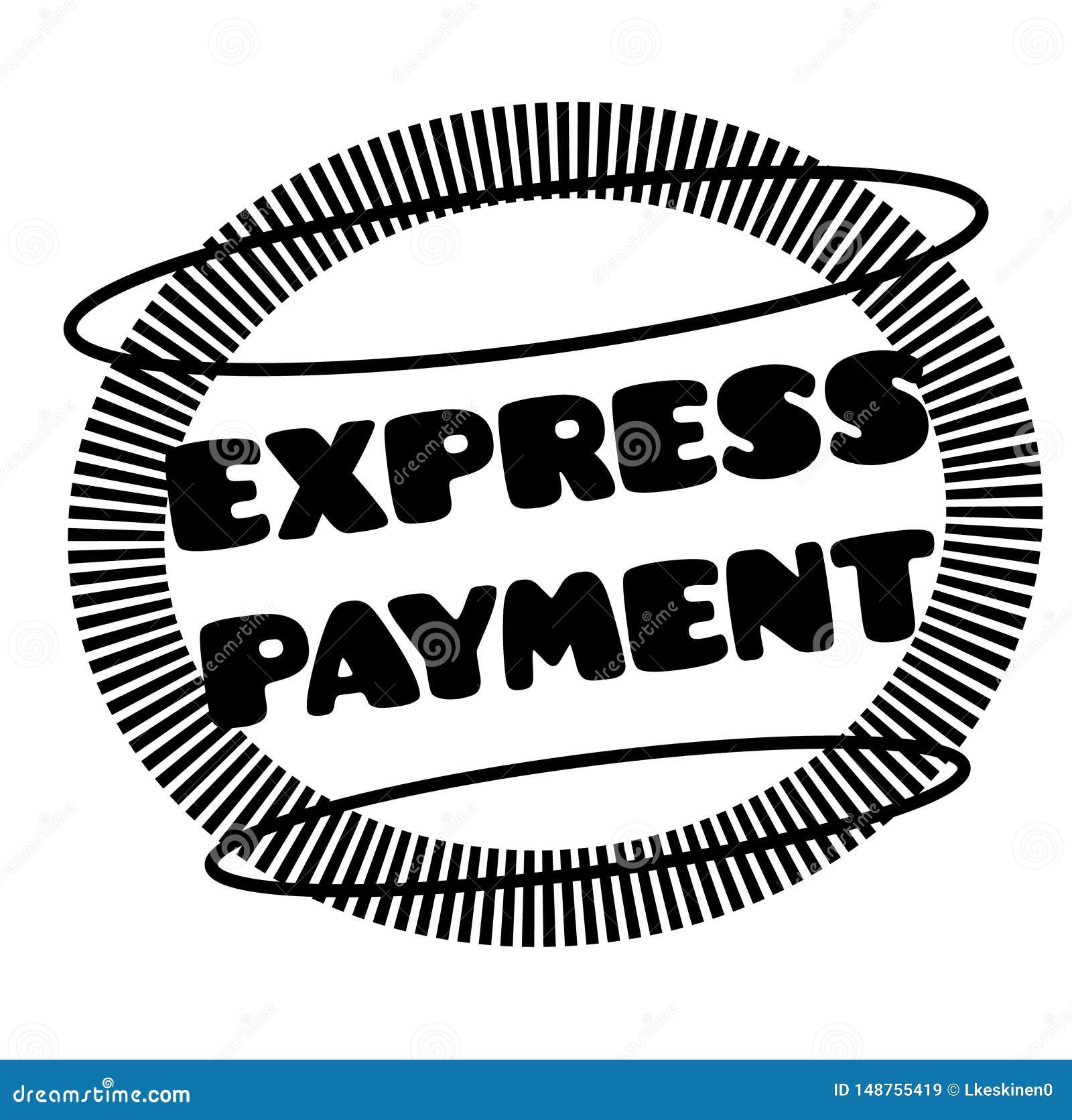 Express Payment Rubber Stamp Cartoon Vector | CartoonDealer.com #87579761
