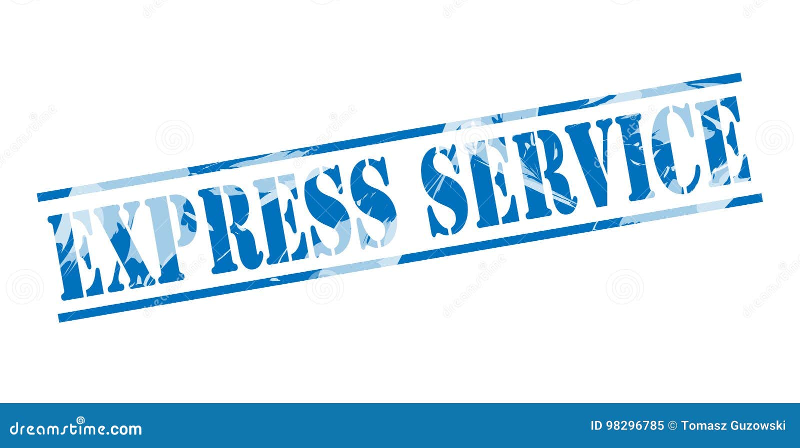 Express service blue stamp stock illustration. Illustration of stamp ...