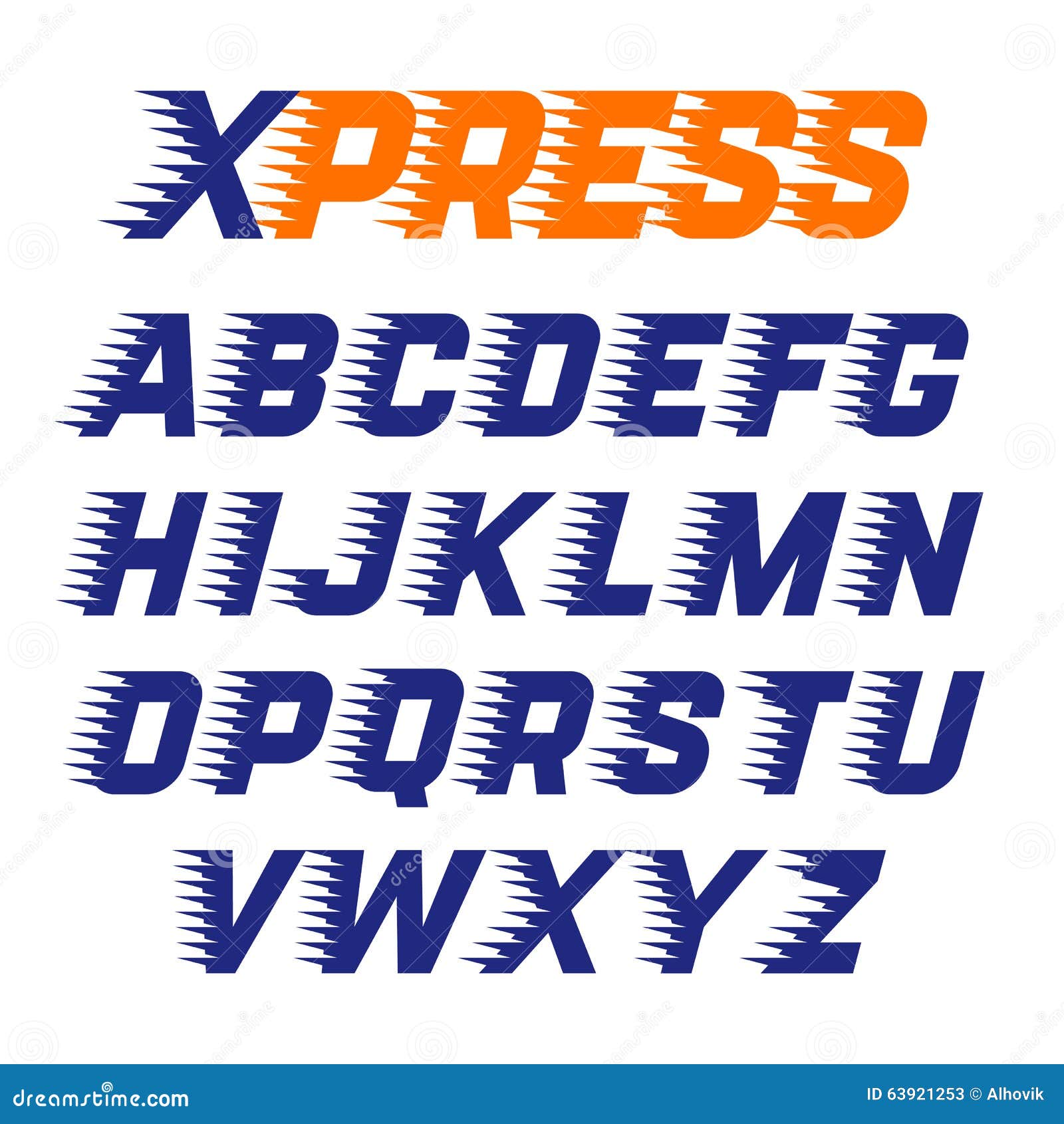 Express service font stock vector. Illustration of moving - 63921253