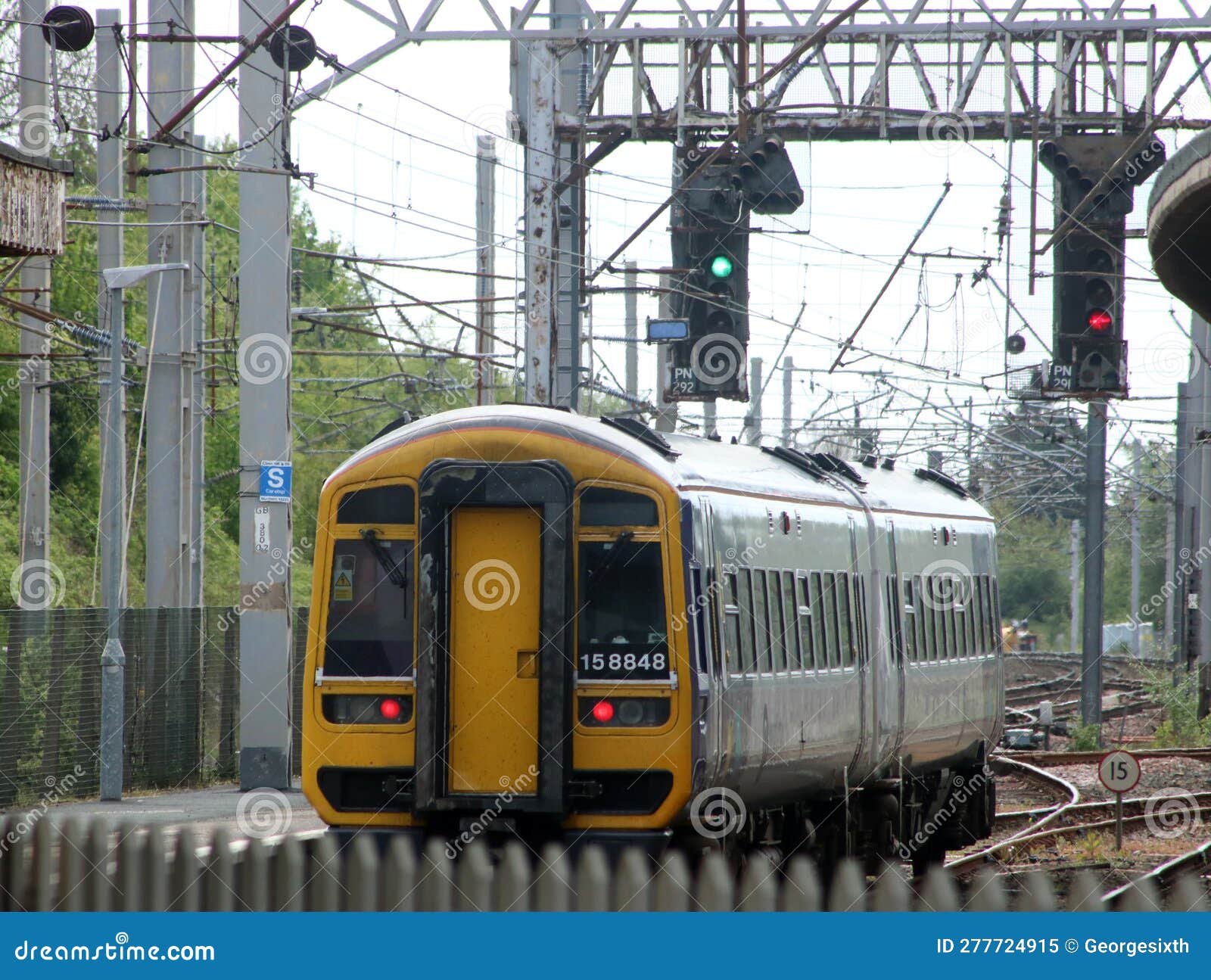 Express Sprinter Dmu Signal Gantry Carnforth Editorial Image - Image of ...