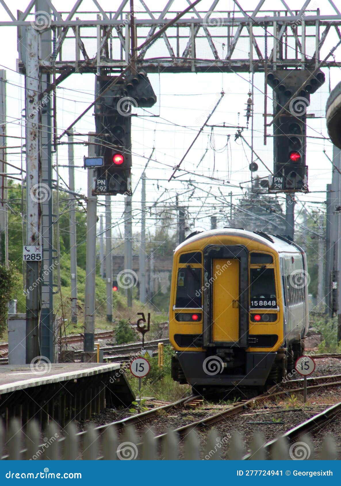 Express Sprinter Dmu Signal Gantry Carnforth Editorial Photo - Image of ...