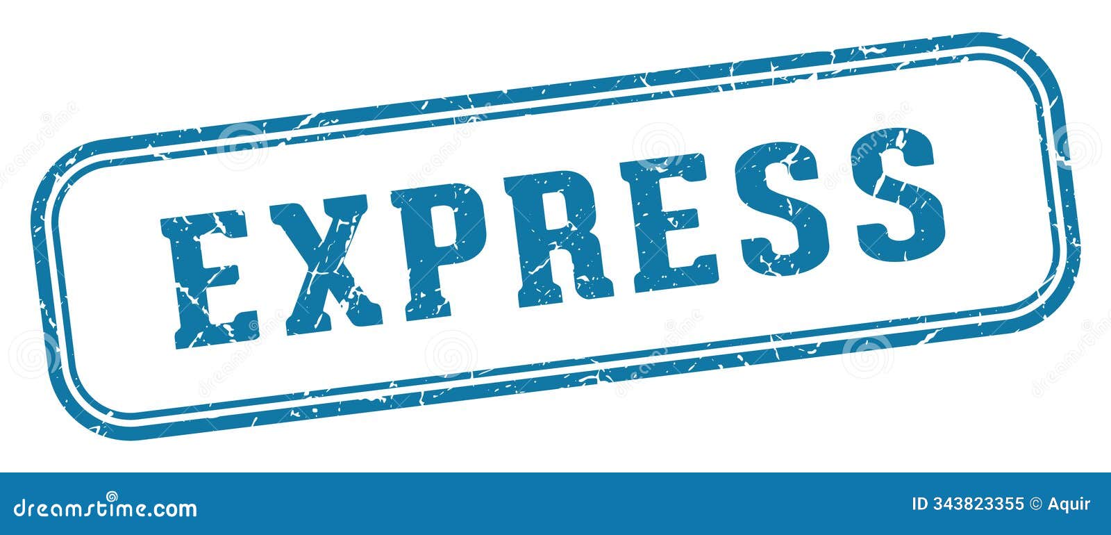 Express Stamp. Express Rectangular Stamp on White Background Stock ...