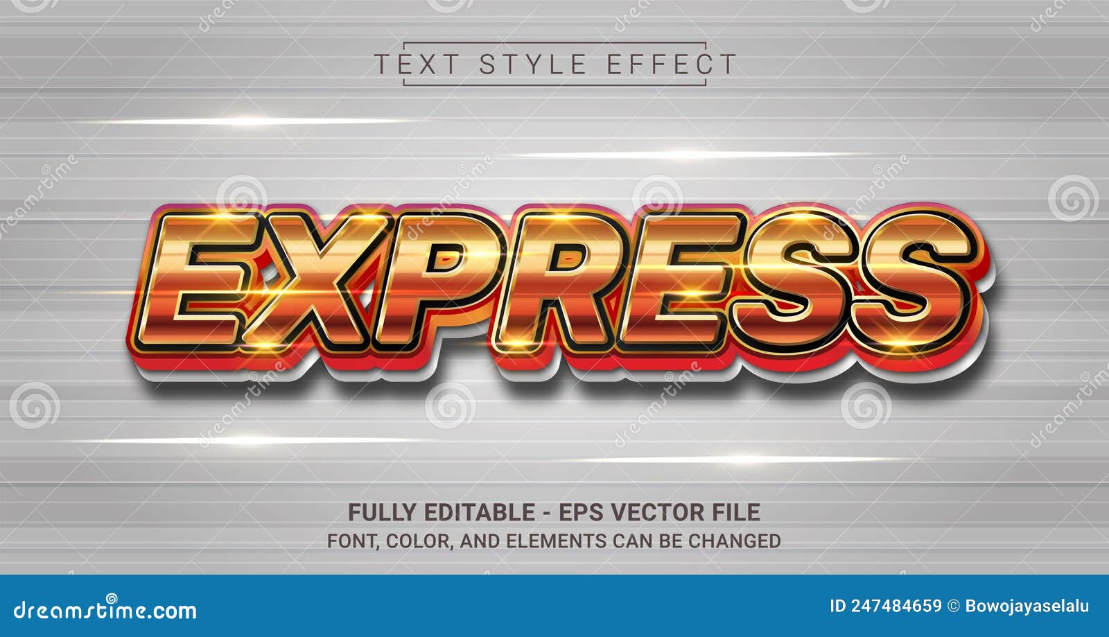 Express Text Style Effect. Editable Graphic Text Template Stock Vector ...