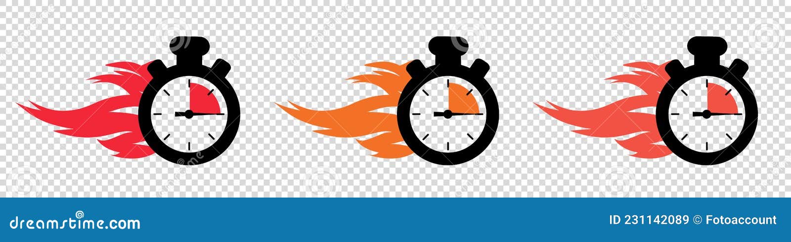 Express Timer Delivery Icons - Vector Illustrations Isolated on ...