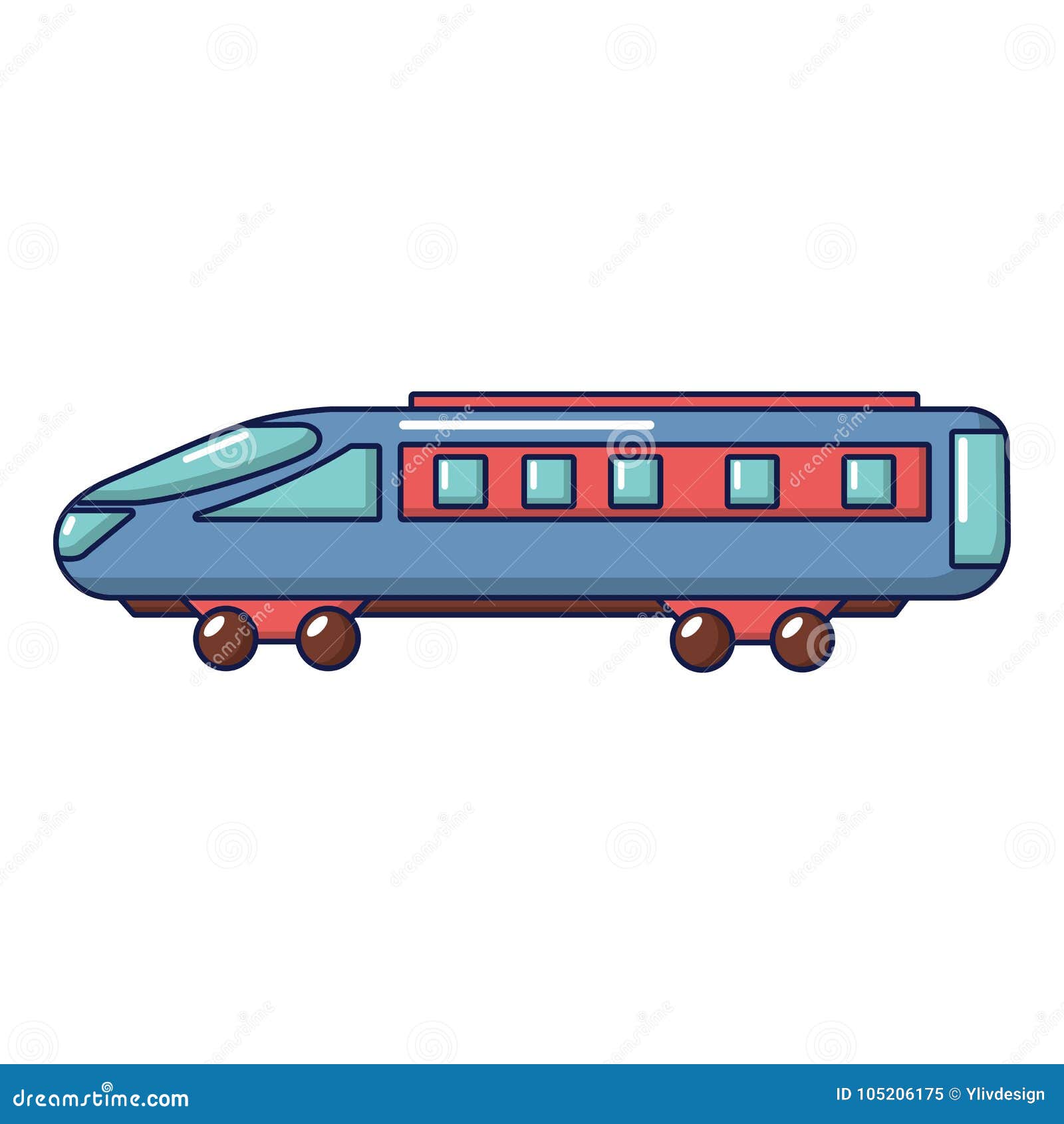 Express Train Icon, Cartoon Style Stock Vector - Illustration of symbol ...