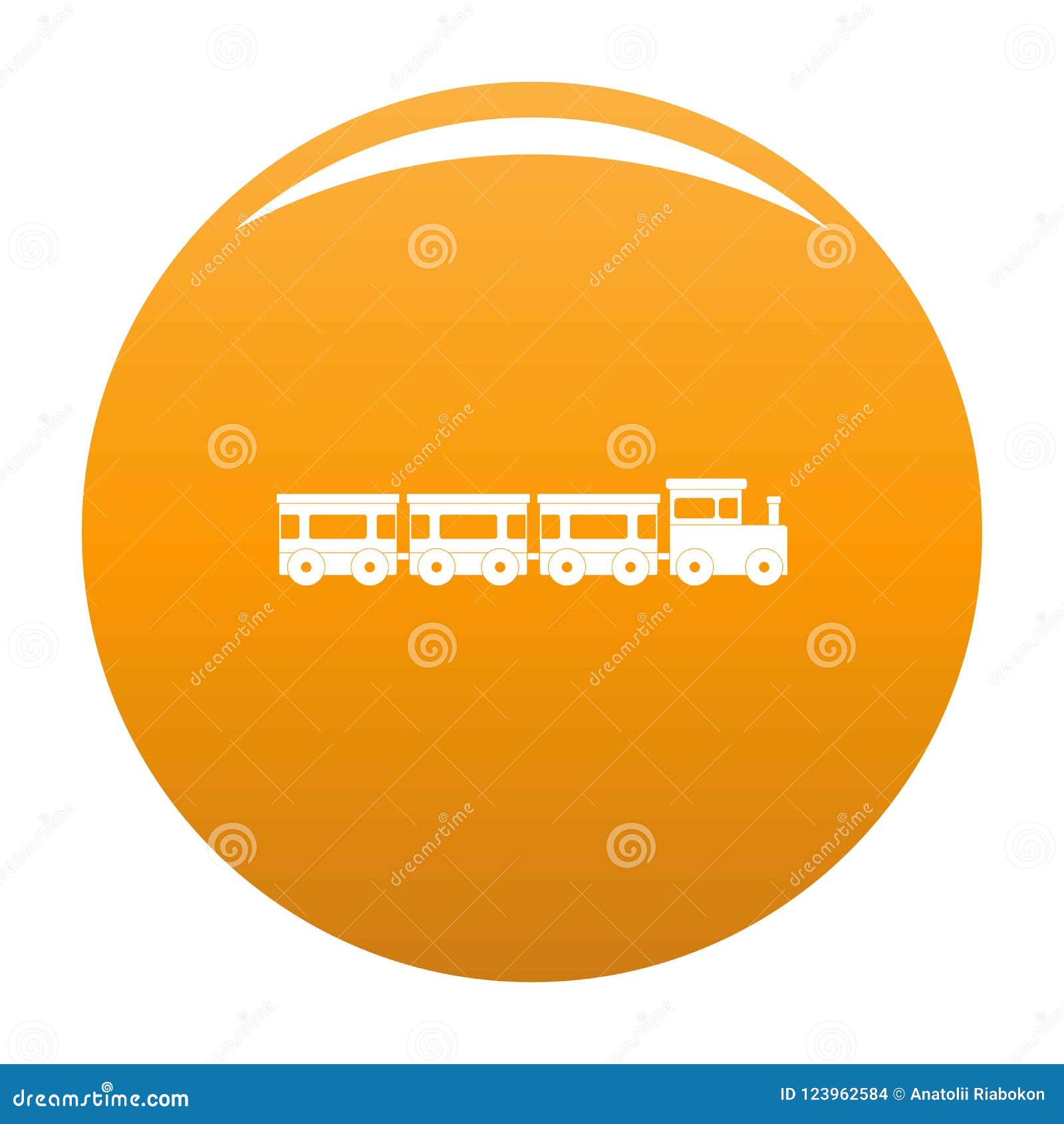 Express train icon orange stock illustration. Illustration of carriage ...