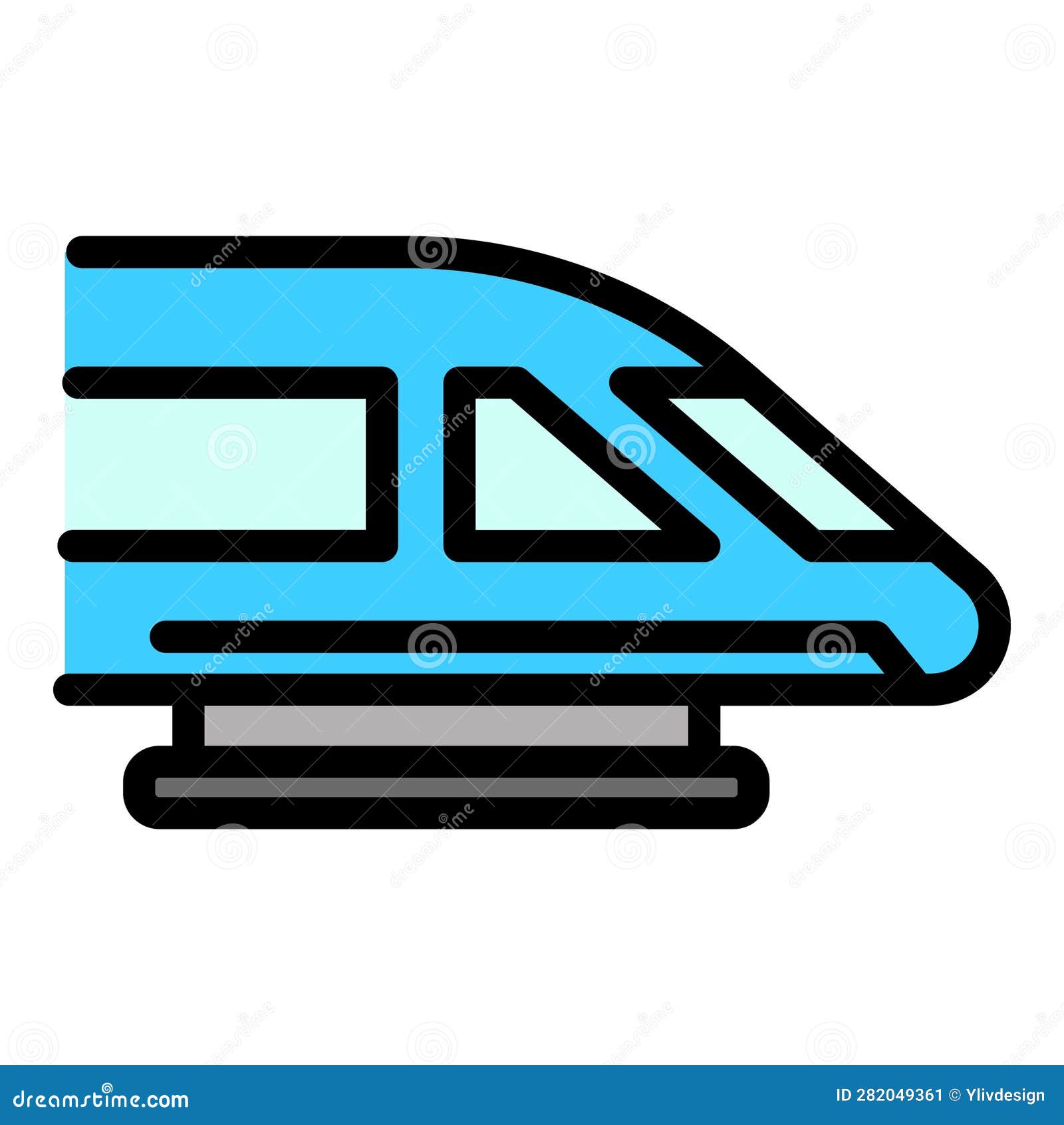 Express Train Icon Vector Flat Stock Illustration - Illustration of ...