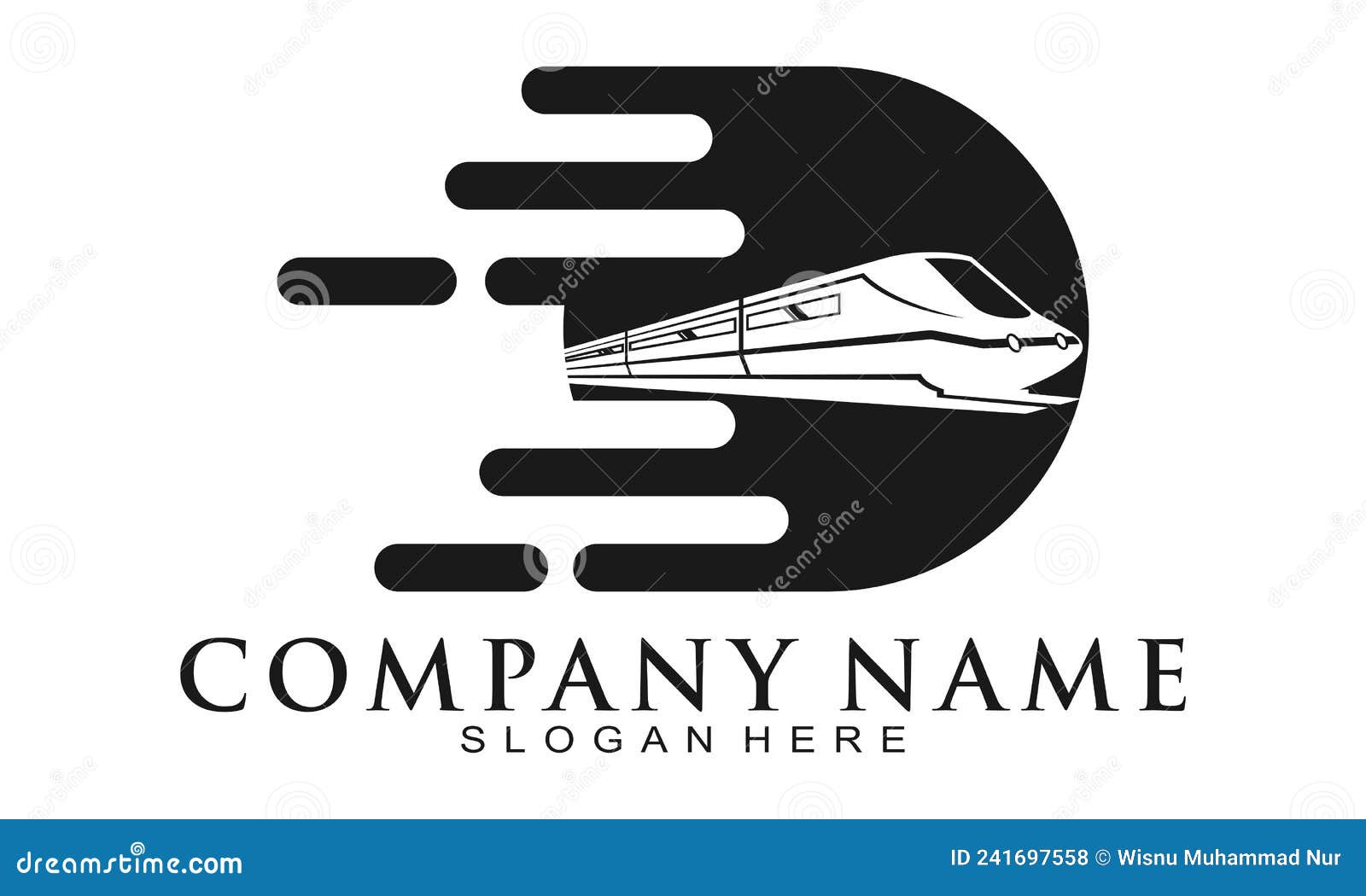 Express Train with Letter D Vector Logo Stock Vector - Illustration of ...