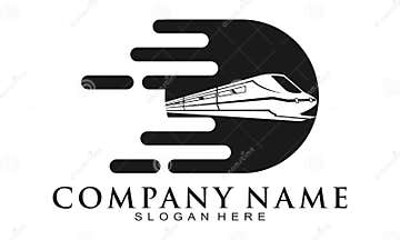 Express Train with Letter D Vector Logo Stock Vector - Illustration of ...