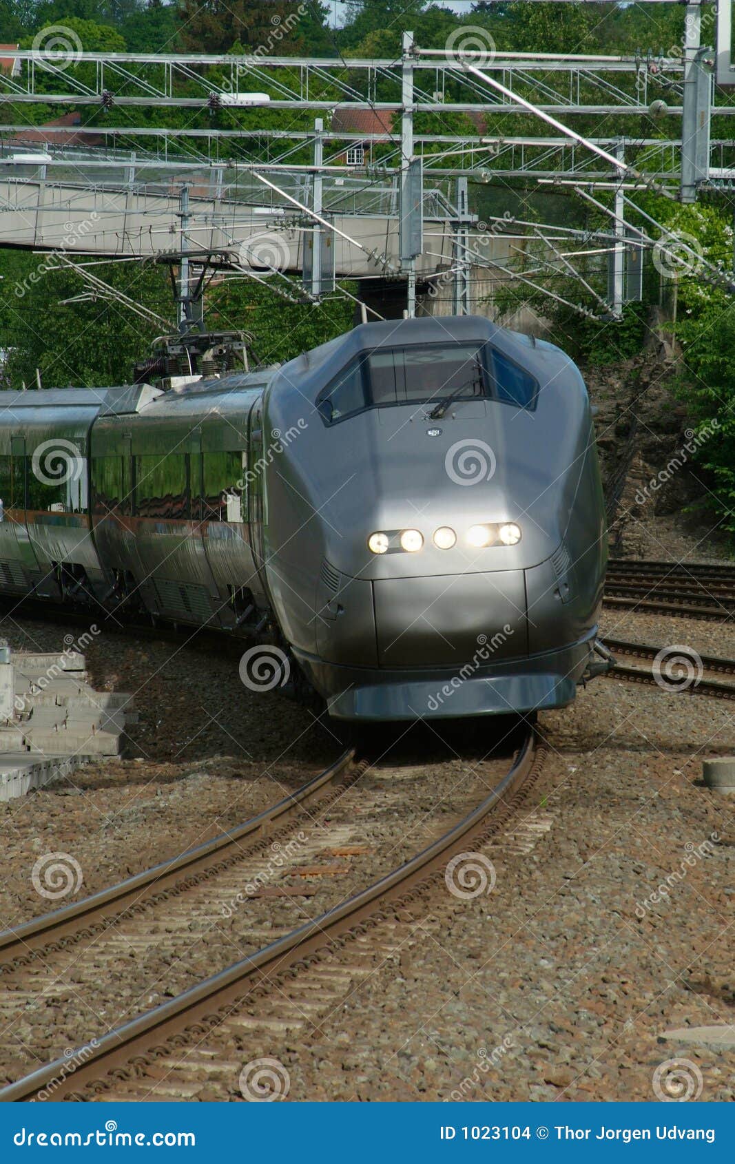 Express-train in Norway stock photo. Image of swift, high - 1023104