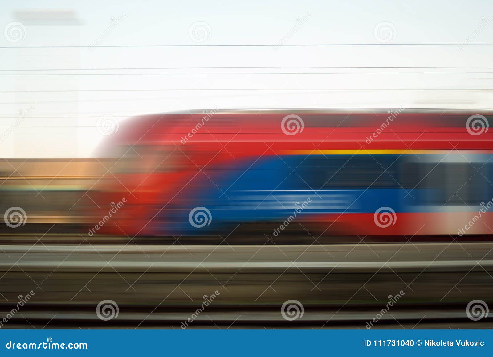 Express train on railway stock photo. Image of profile - 111731040