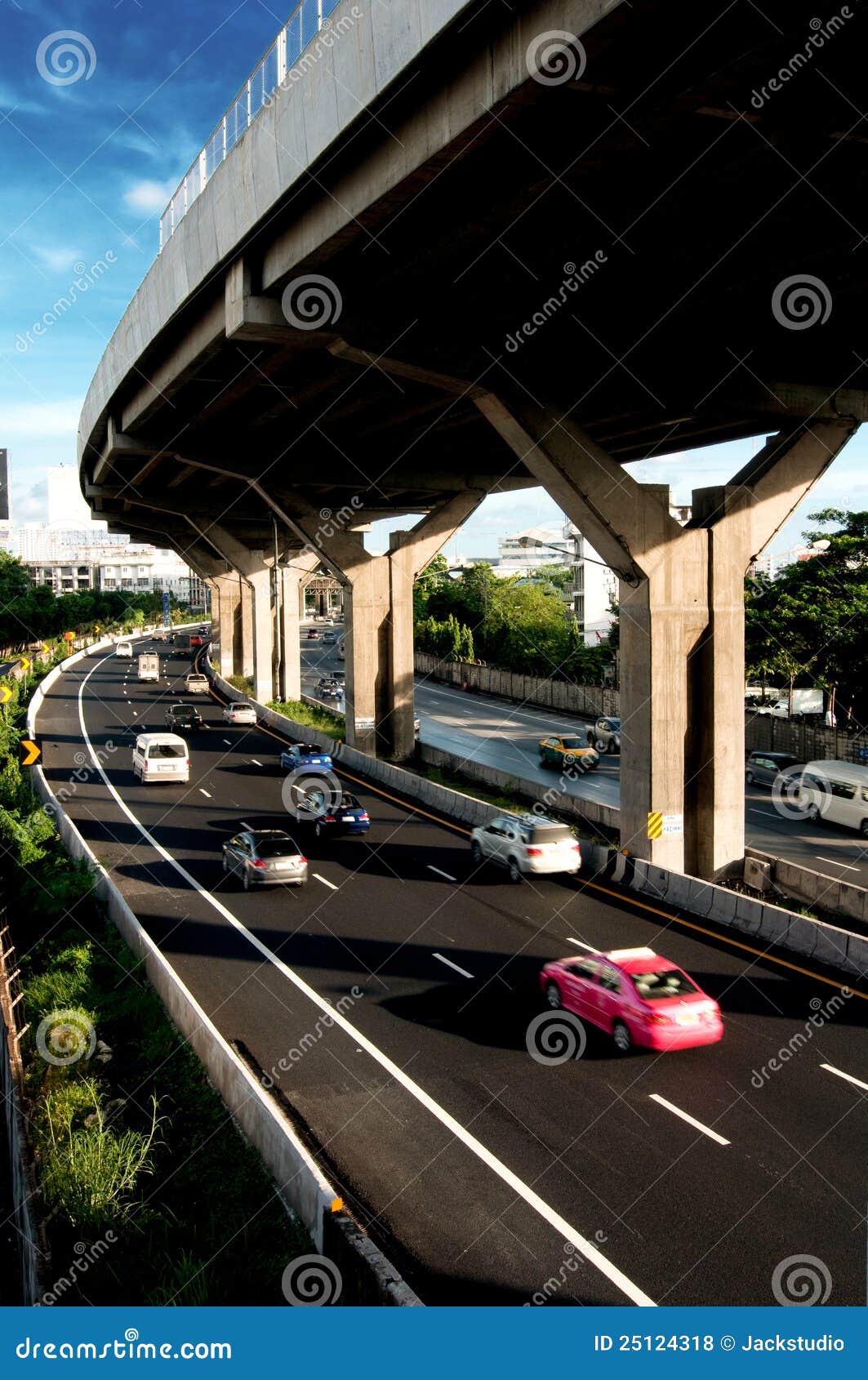 Express way stock photo. Image of bridge, enter, night - 25124318