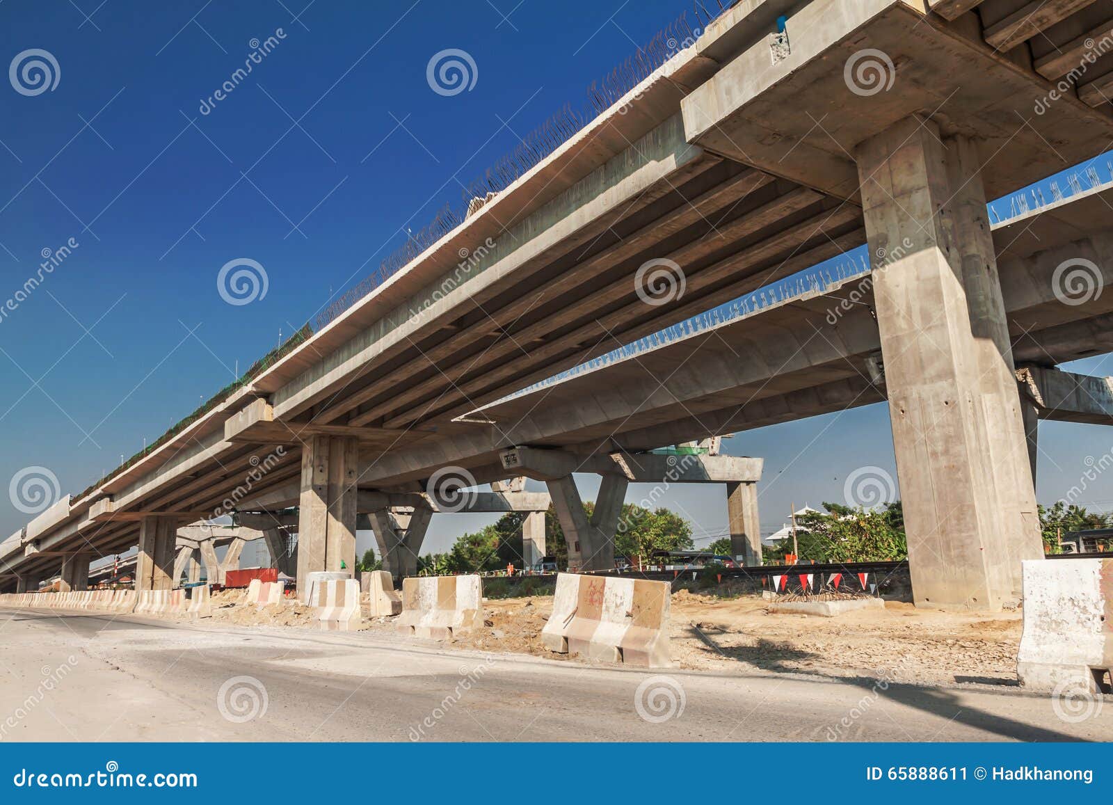 Express Way Construction Site Stock Image - Image of transportation ...