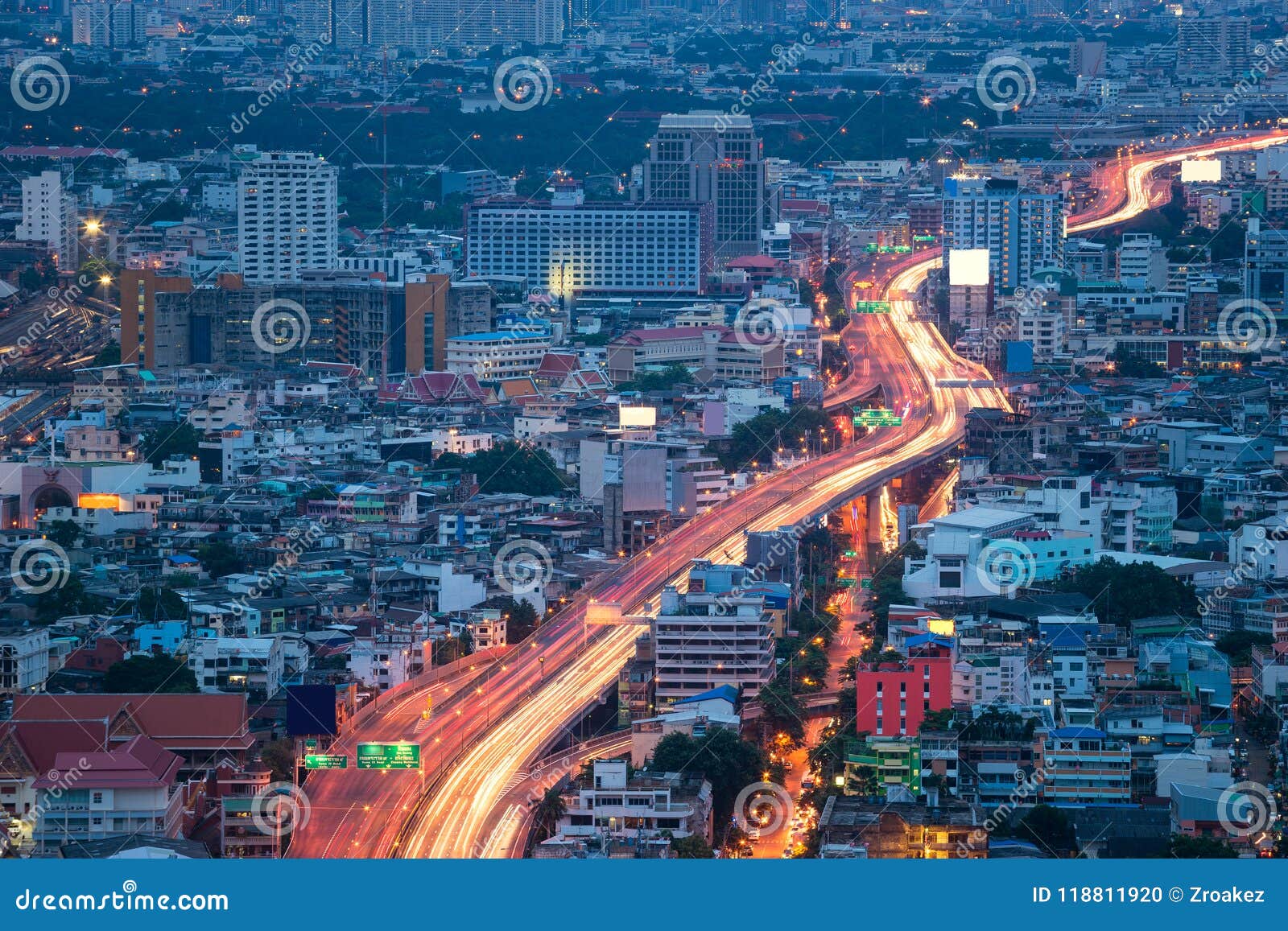 Express Way in the Middle of Cityscape Editorial Image - Image of ...