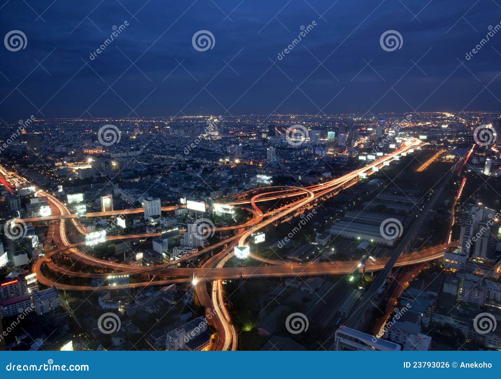 Express Way View Point from Baiyok Building Stock Photo - Image of ...