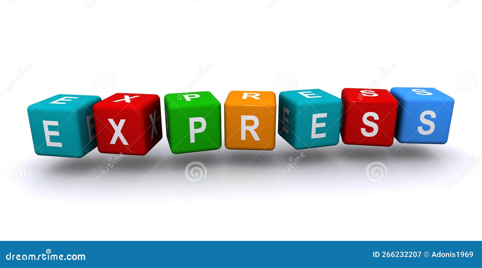 Express Word Block on White Stock Illustration - Illustration of ...