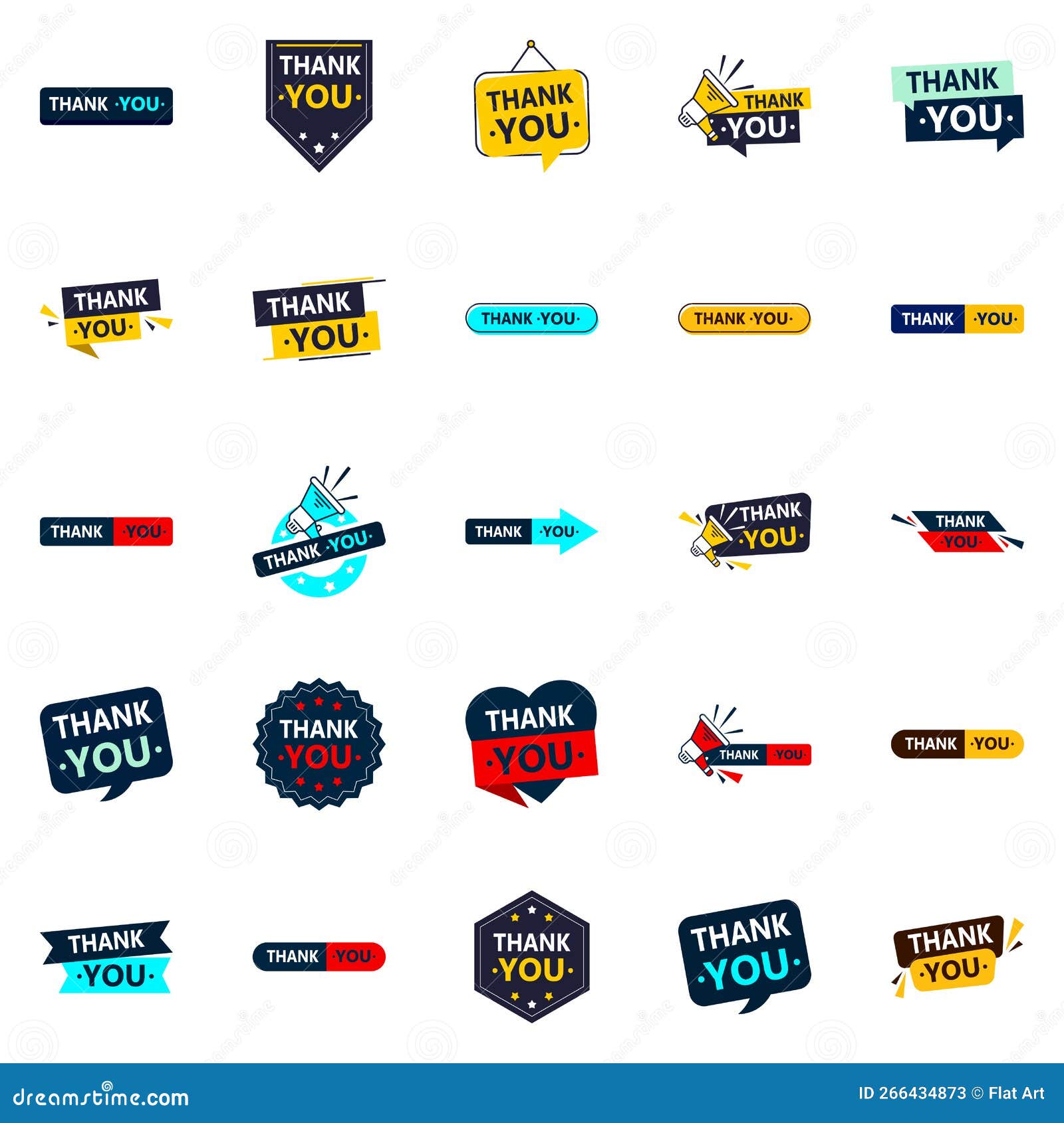 Express Your Gratitude with 25 Professional Vector Designs Stock Vector ...