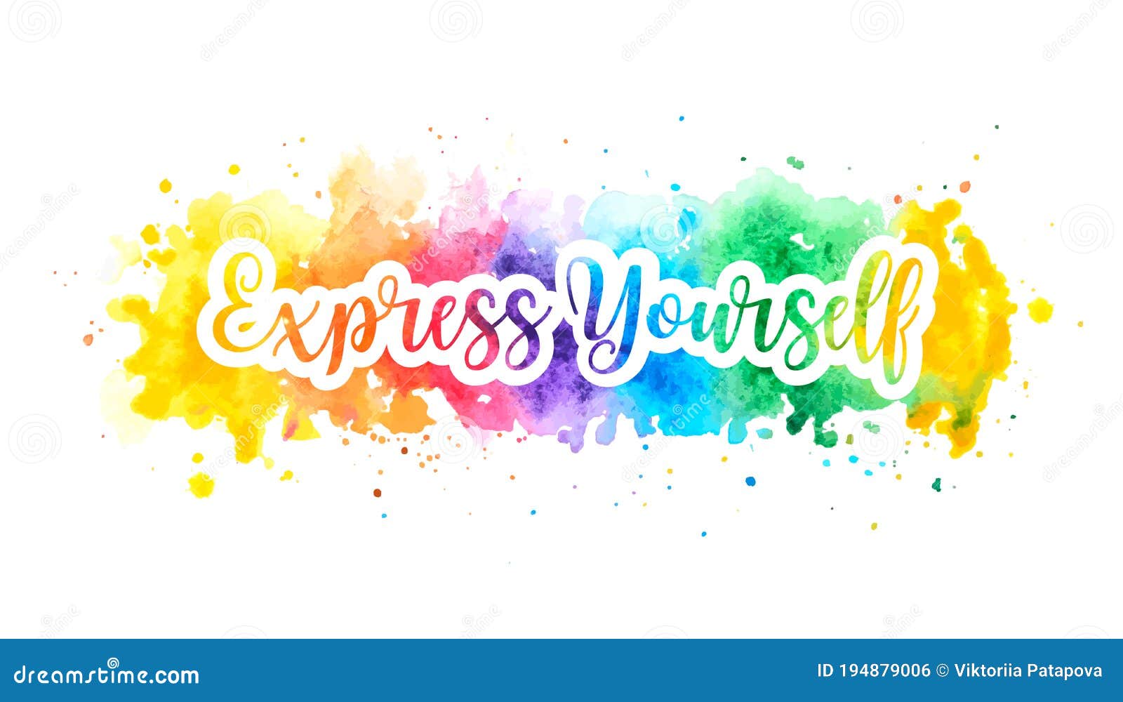 Express Yourself Concept, Motivation Poster. Vector Eps10 Stock Vector ...
