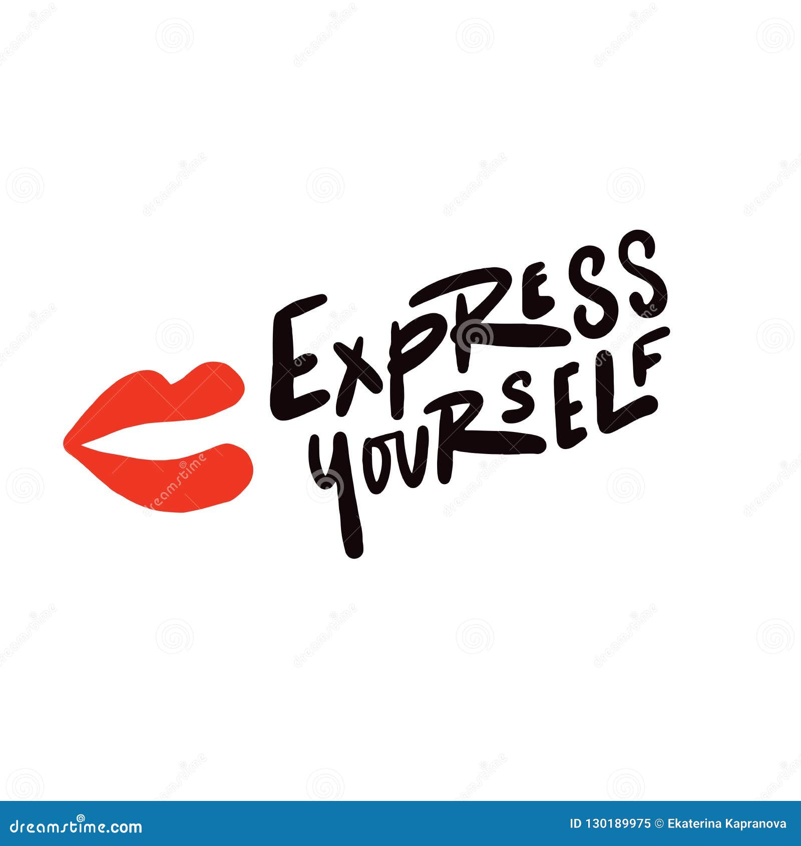 Express Yourself. Hand Written Lettering. Vector Design Stock Vector ...