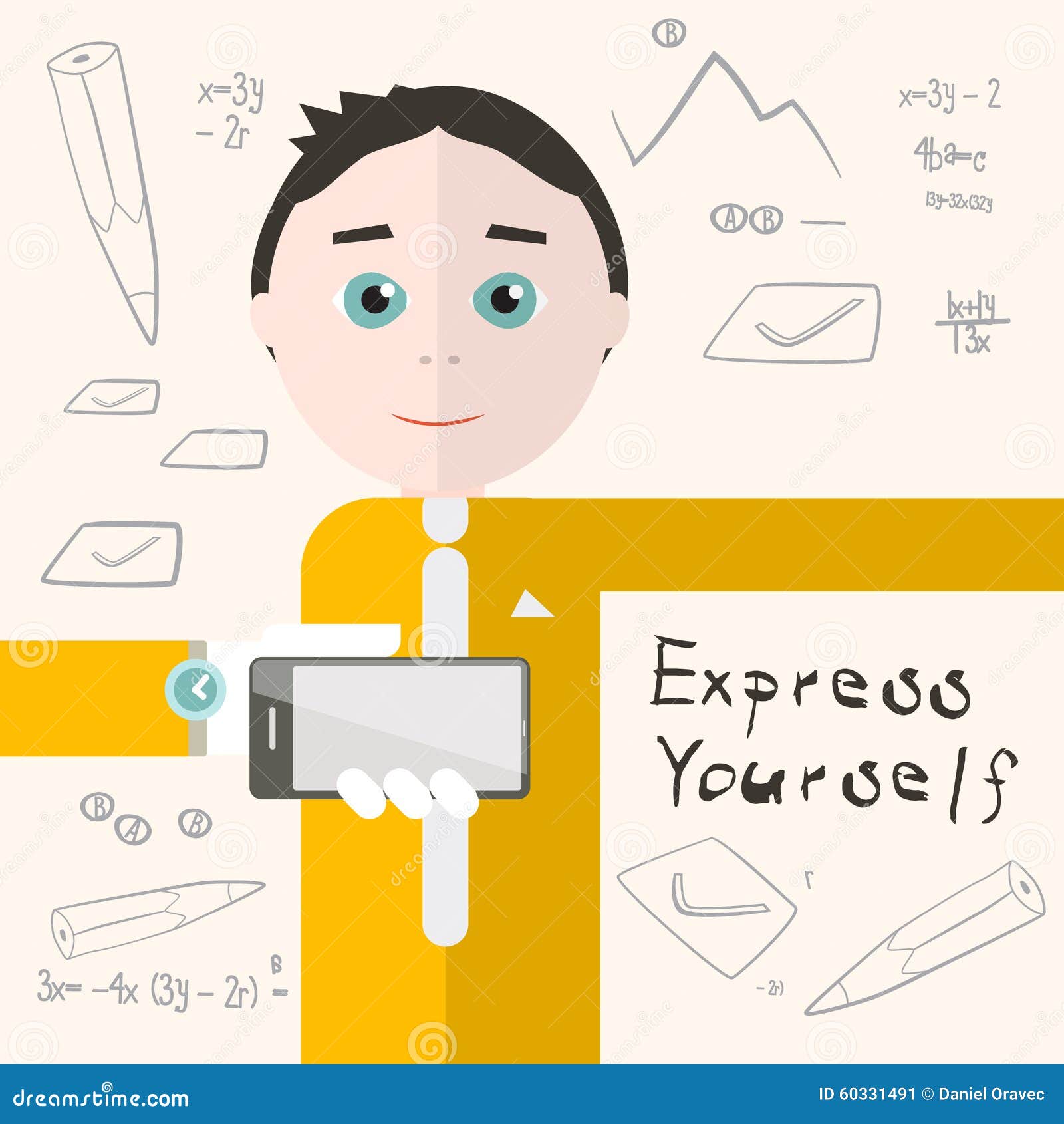 Express Yourself Vector Illustration with Man Stock Vector ...