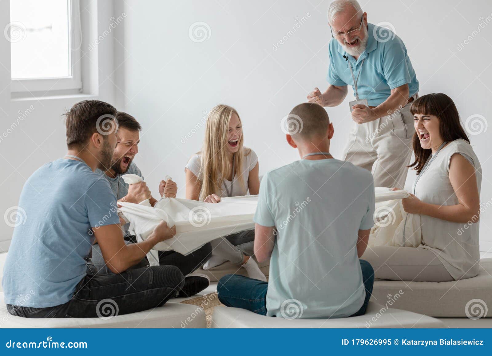 Expressing Emotions Together Stock Image - Image of people, management ...