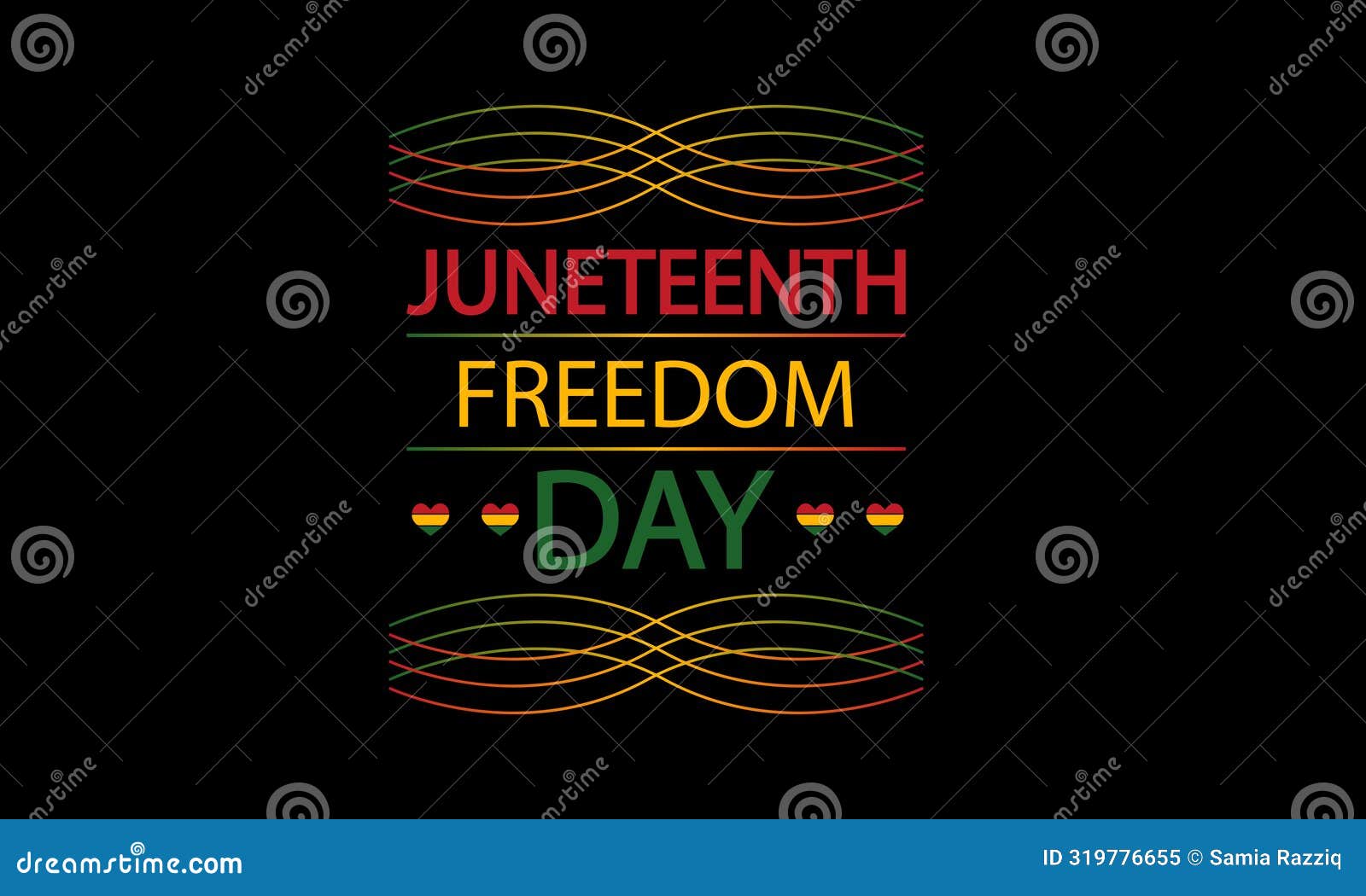 Expressing Freedom Flag Illustration Represents Juneteenth Stock Vector ...