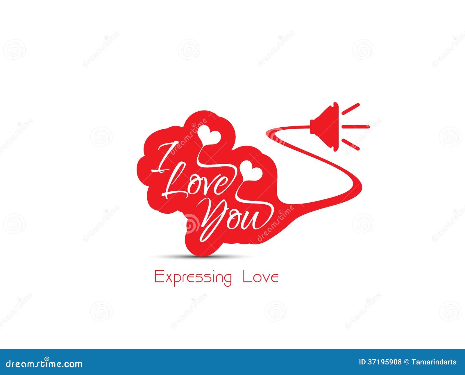 Expressing Love Concept Design on White Background Stock Vector ...