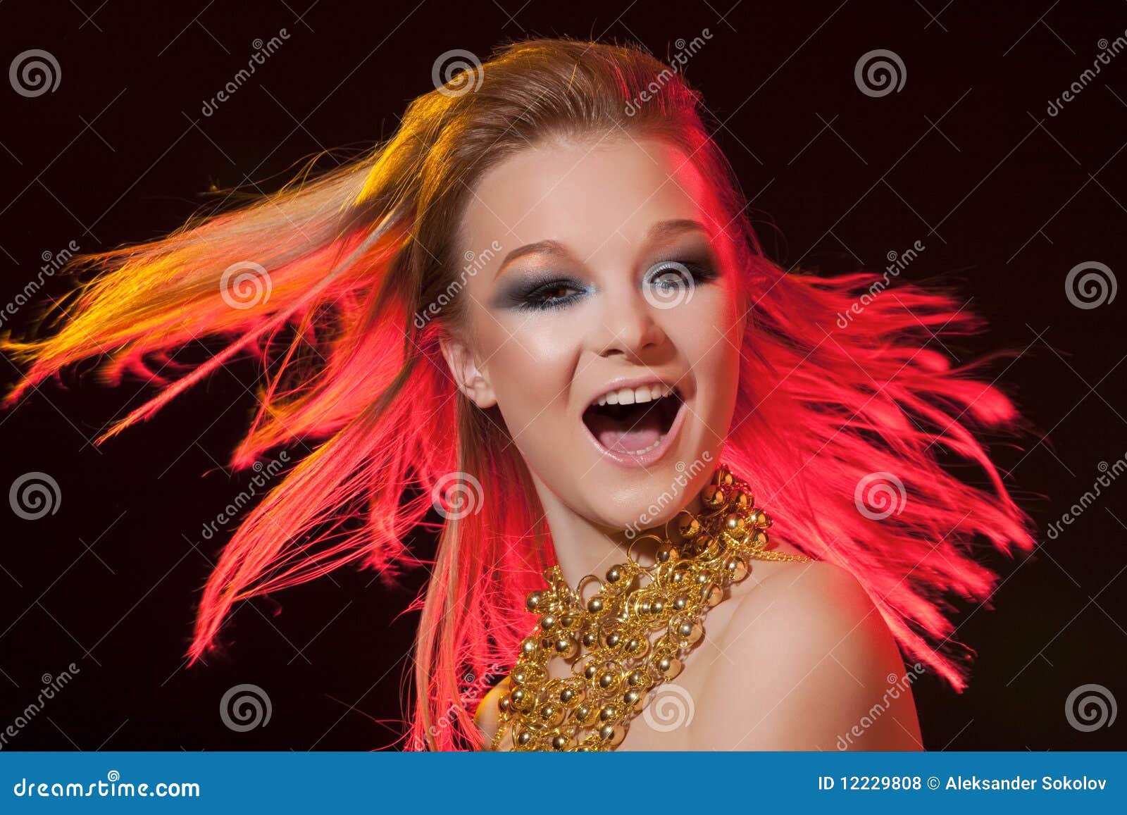 Expression stock photo. Image of gold, fashion, positive - 12229808