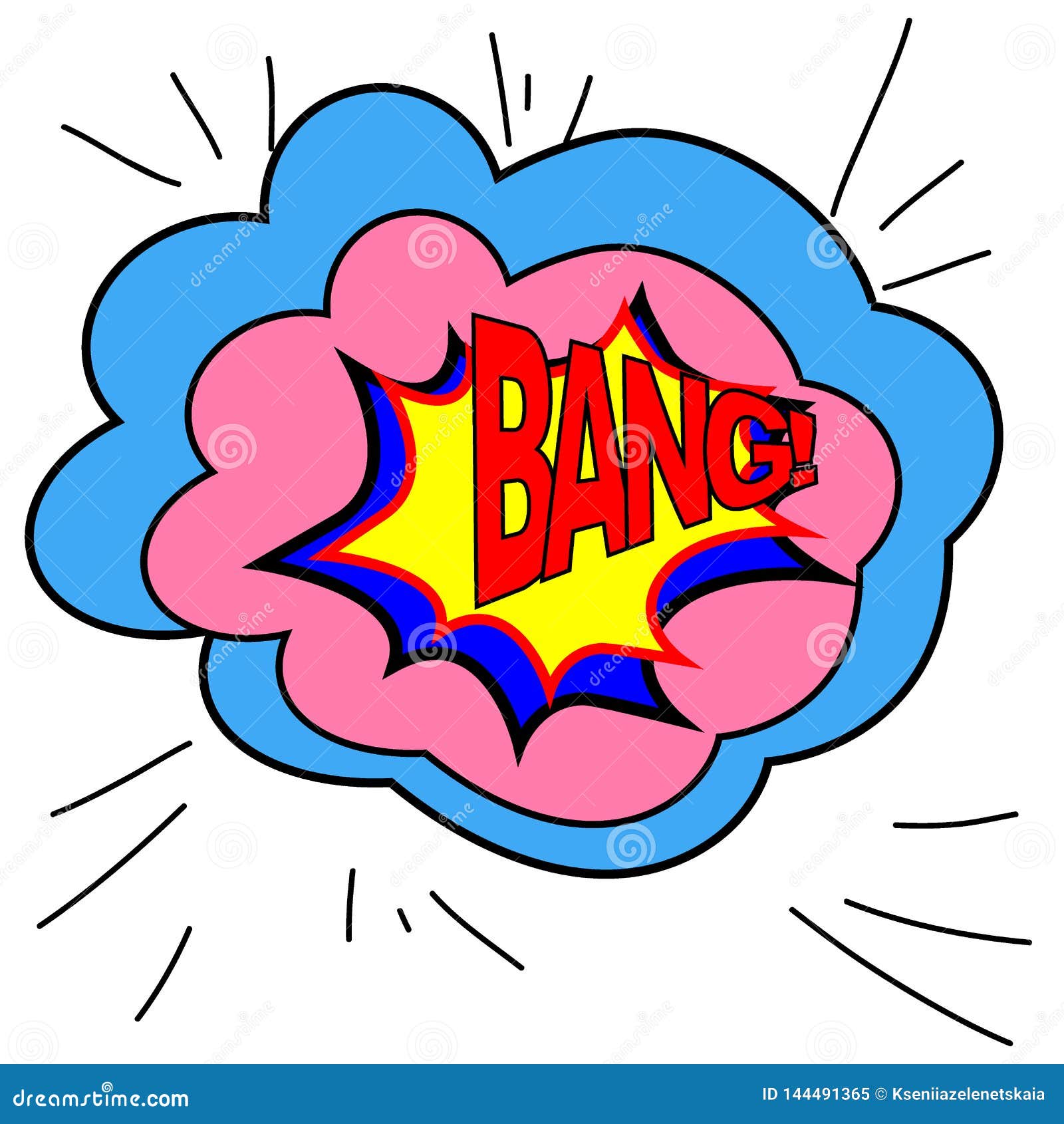 Expression Bubble with Bang Pop Art Style. Comic Book Style. Vector ...