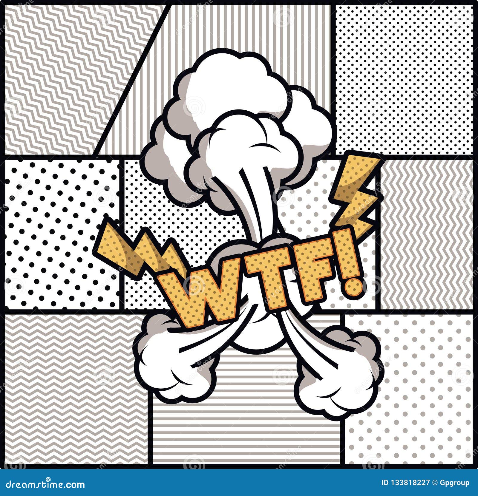 Expression Bubble with Wtf Pop Art Style Stock Vector - Illustration of ...