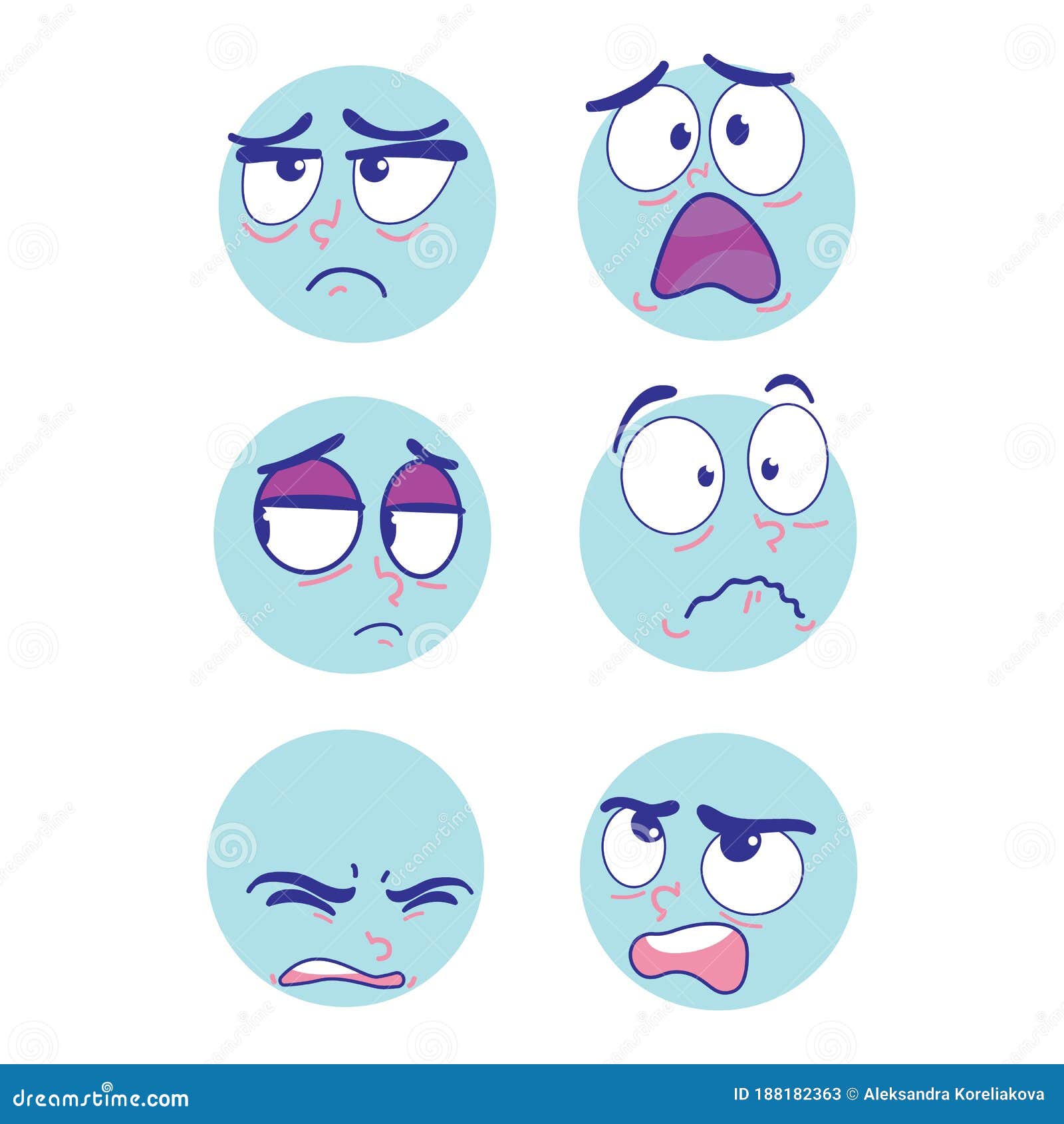 Expression of the Characterâ€™s Emotions. Emoji. Stock Vector ...