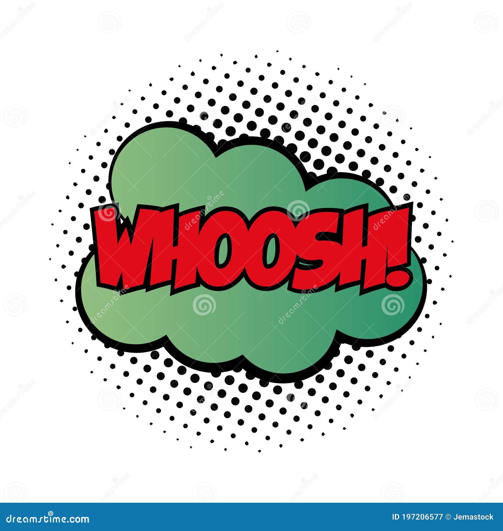Expression Cloud with Whoosh Word Pop Art Fill Style Stock Vector ...