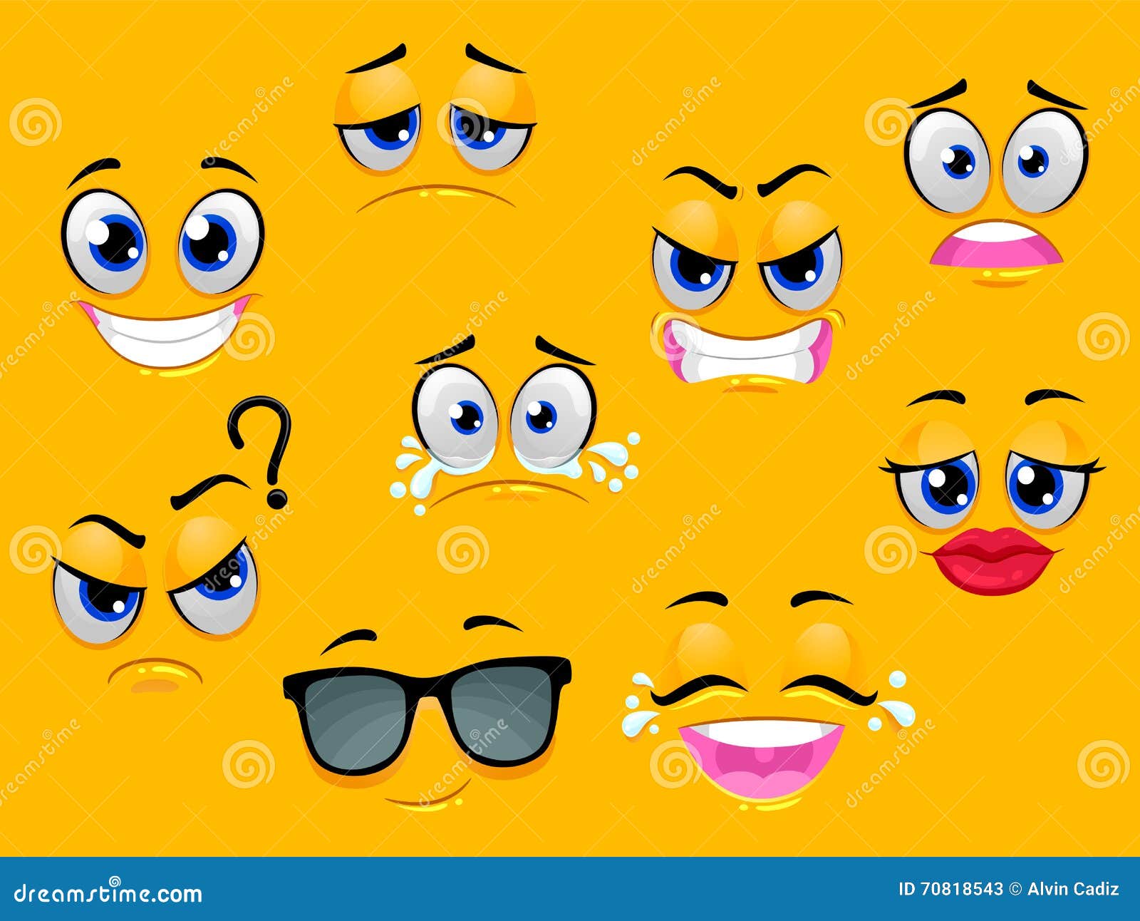 Expression Différente De Smiley Emoticon Illustration de Vecteur ...