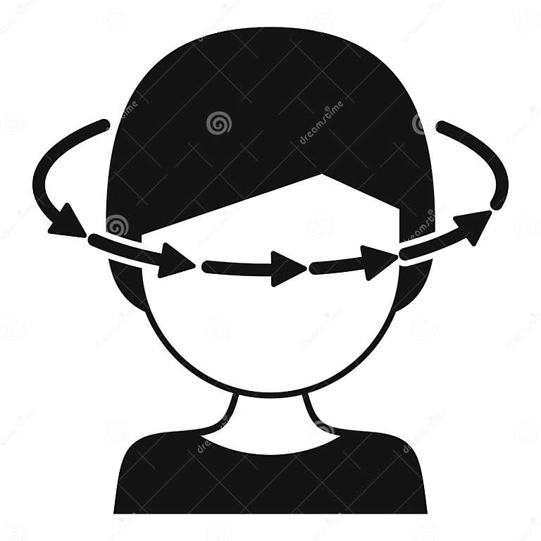 Expression Dizziness Icon Simple Vector. Vertigo Feeling Stock Vector ...