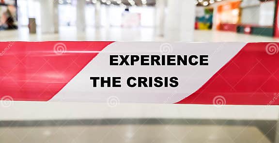 The Expression EXPERIENCE the CRISIS on the Separating Red Tape Stock ...