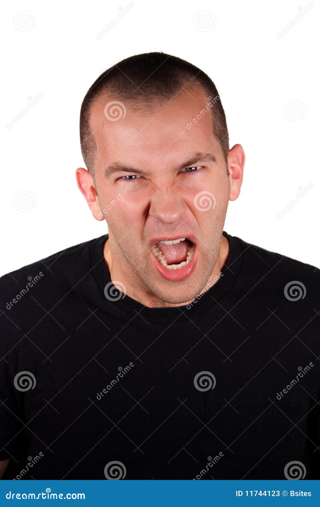 Expression fâchée image stock. Image du discutez, cris - 11744123