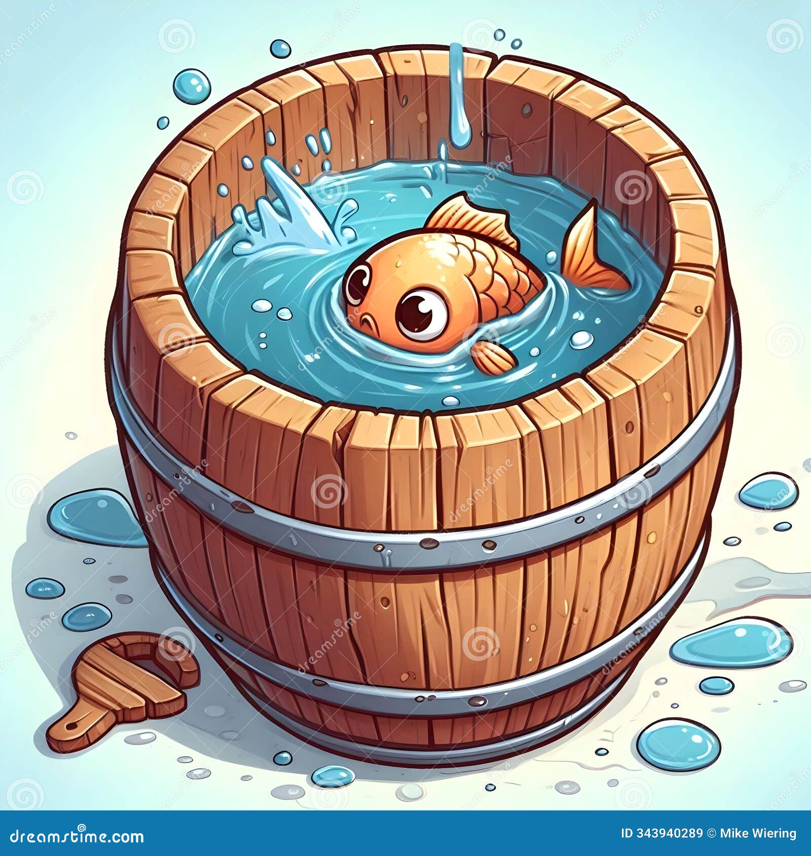 Expression "fish in a Barrel" Stock Illustration - Illustration of ...