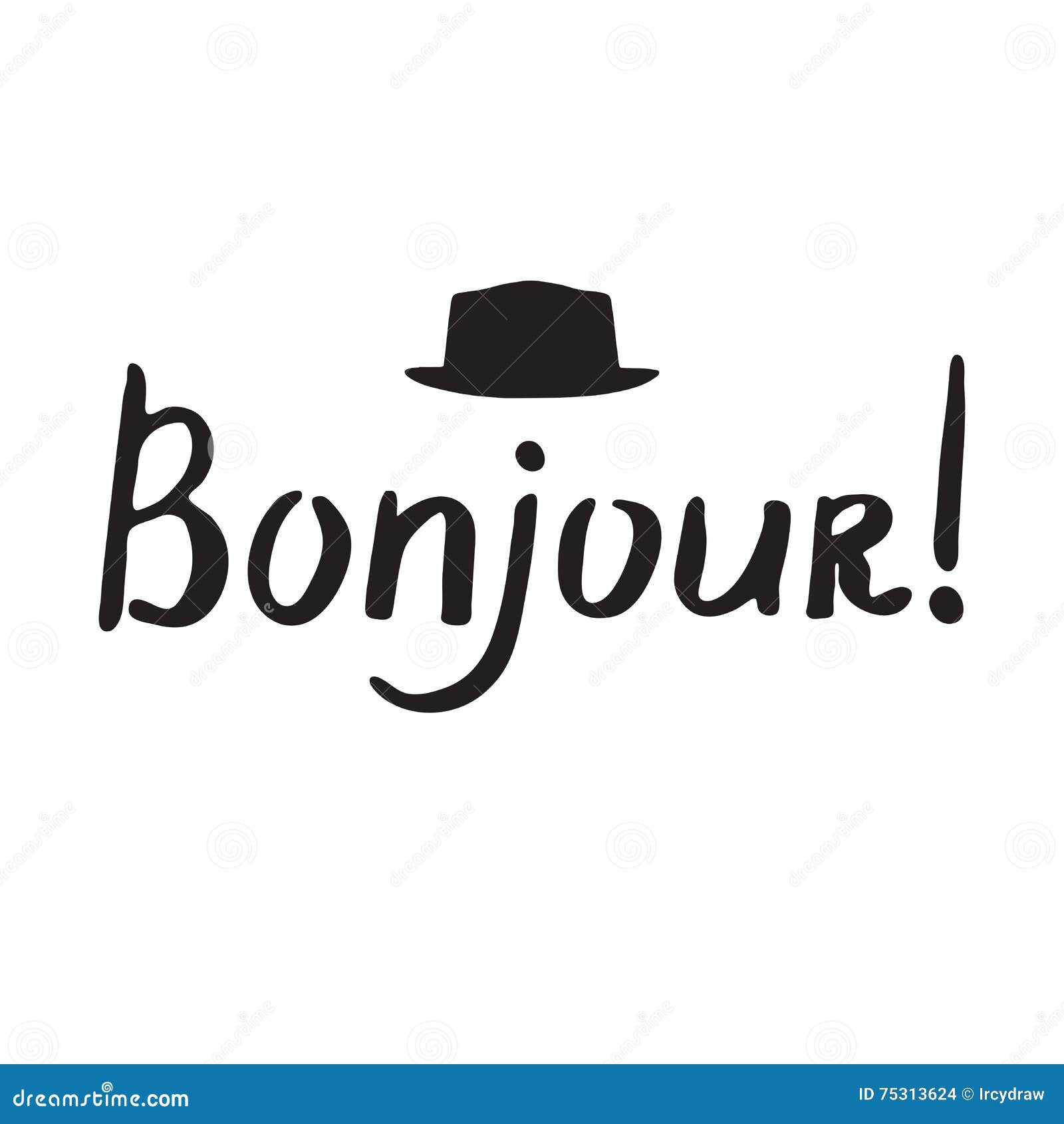 Expression Française - Bonjour Illustration de Vecteur - Illustration ...