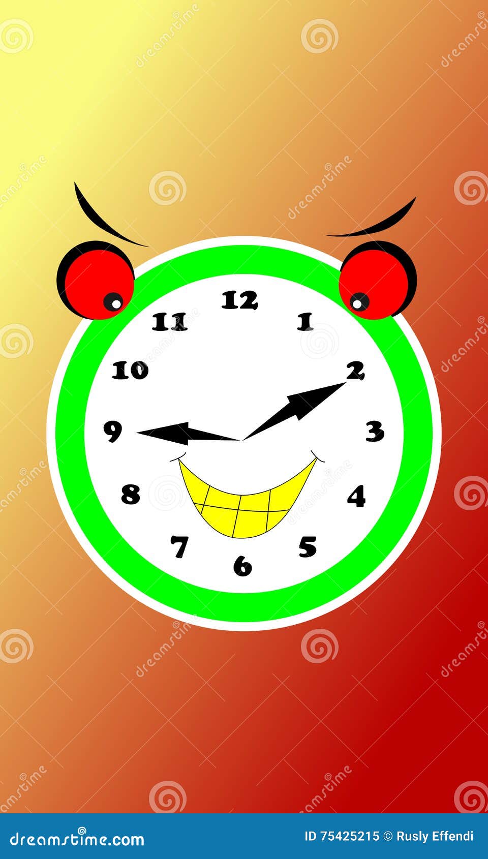 Expression funny hours stock vector. Illustration of design - 75425215