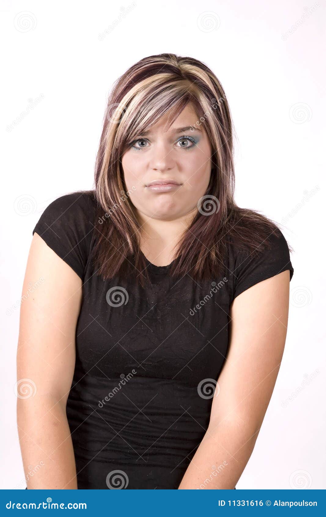 Expression Girl Confused Shrugging Stock Photo - Image of confusion ...