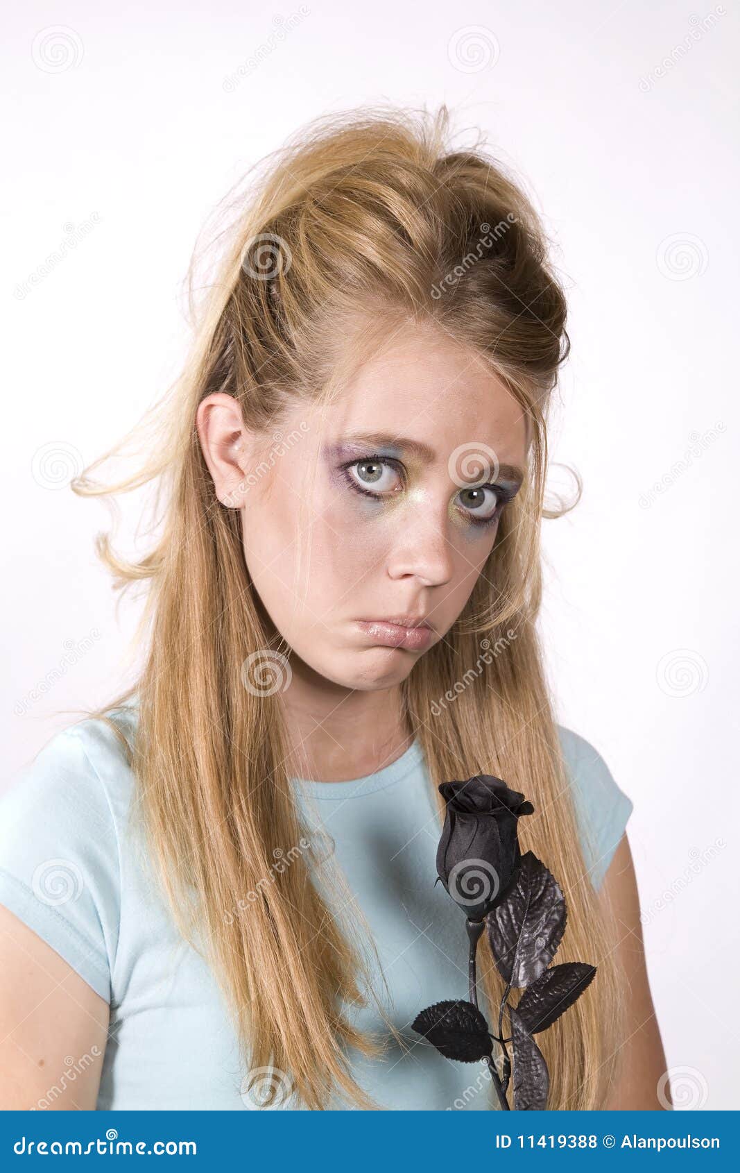 Expression Girl Sad Looking Stock Photo - Image of loneliness, pain ...
