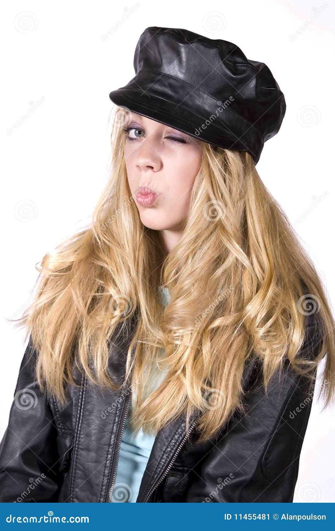Expression girl winking stock image. Image of head, looking - 11455481