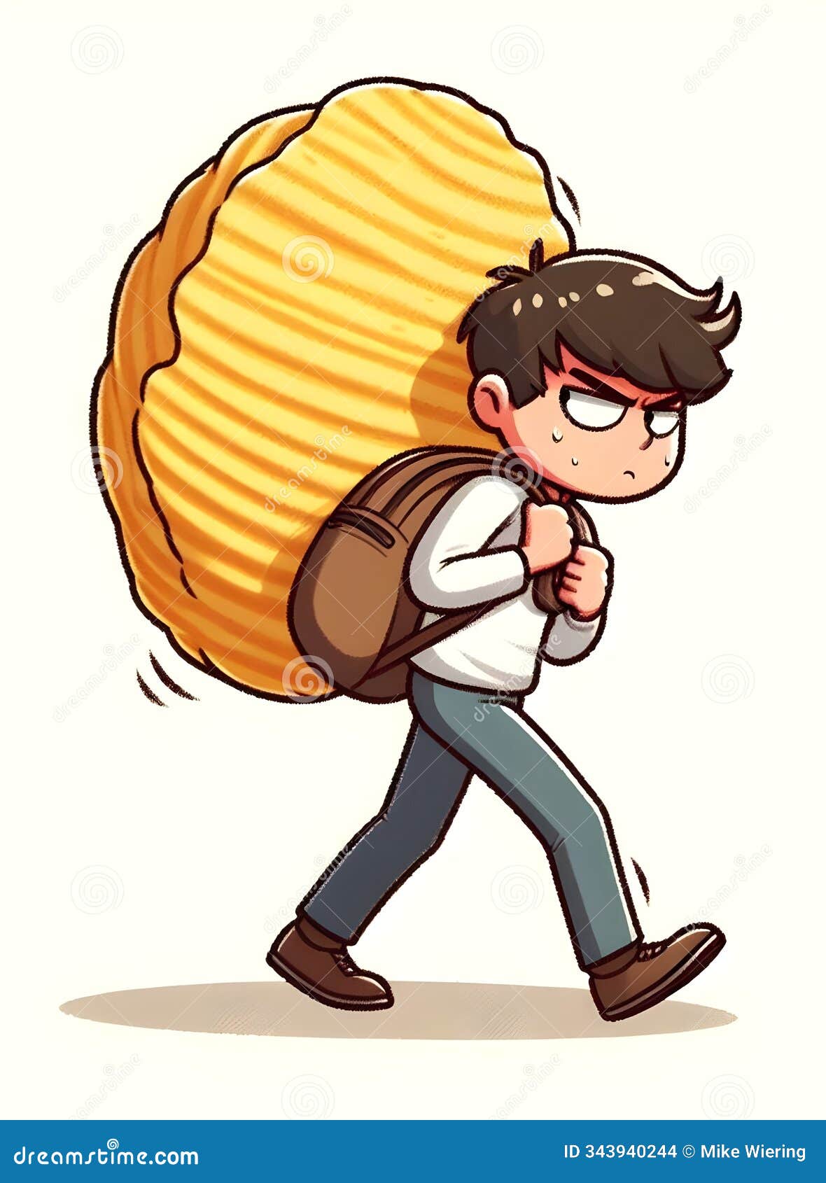 Expression "Have a Chip on Your Shoulder" Stock Illustration ...