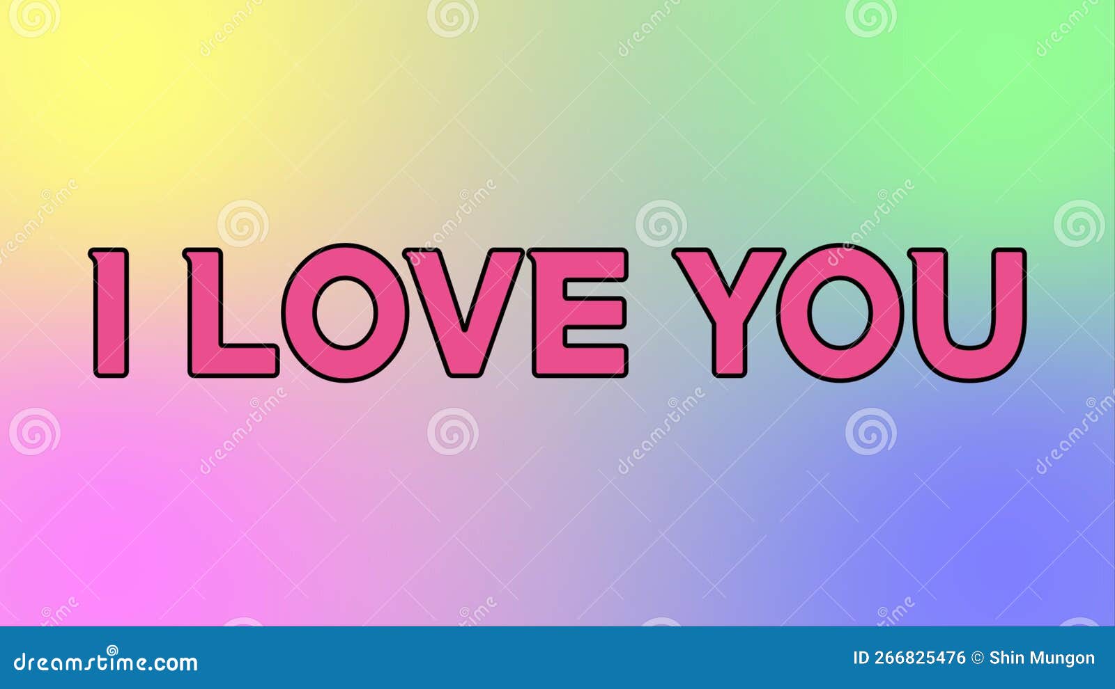 Expression of I Love You Using Gradation Effect Stock Illustration ...