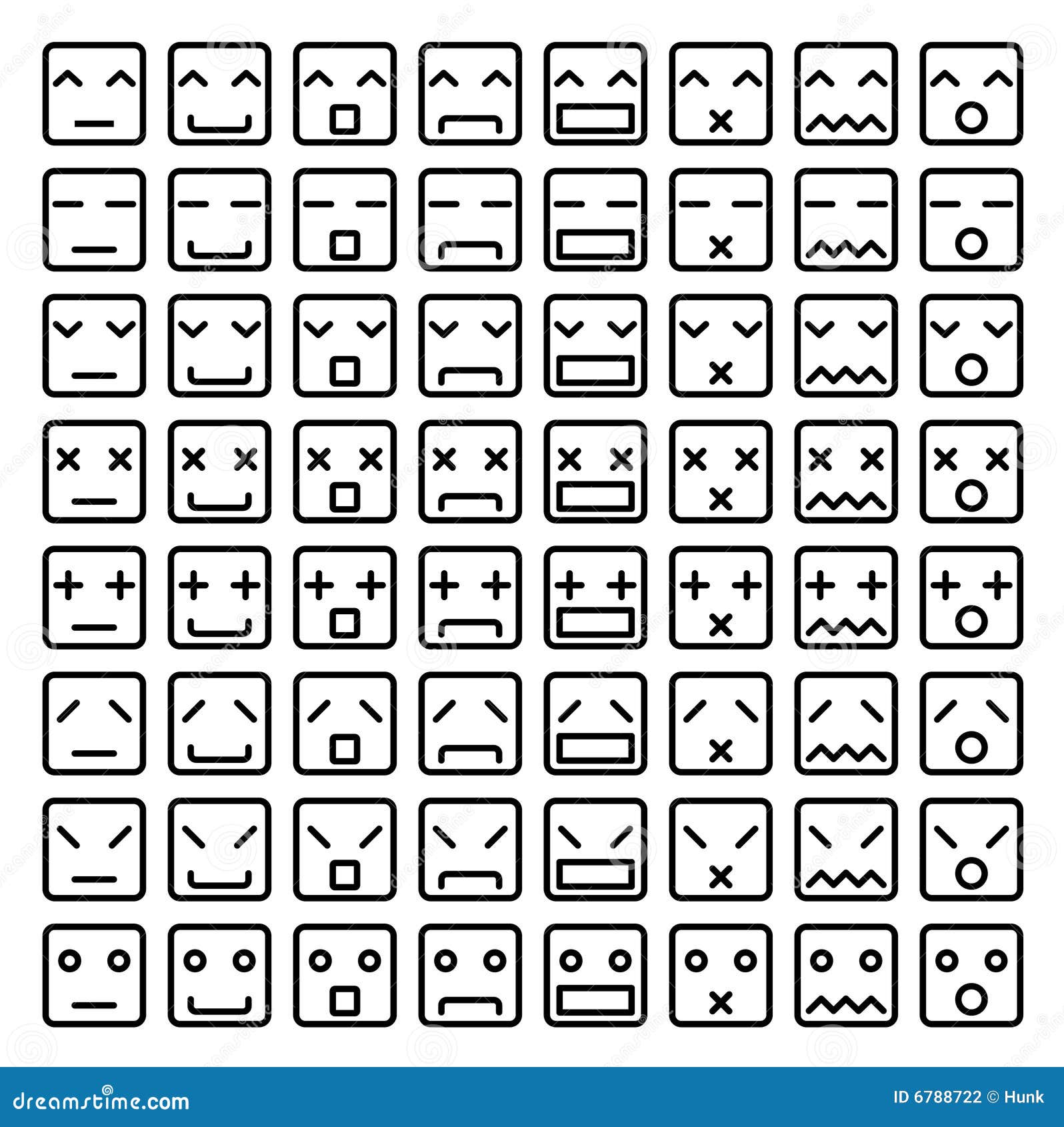 Expression icon stock vector. Illustration of angry, texture - 6788722