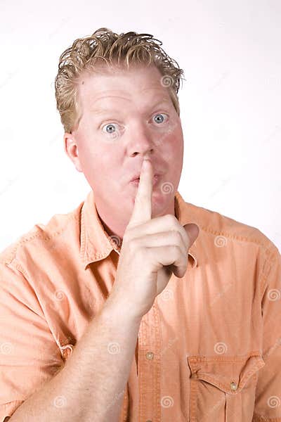 Expression man shhh stock image. Image of open, mouth - 11455399