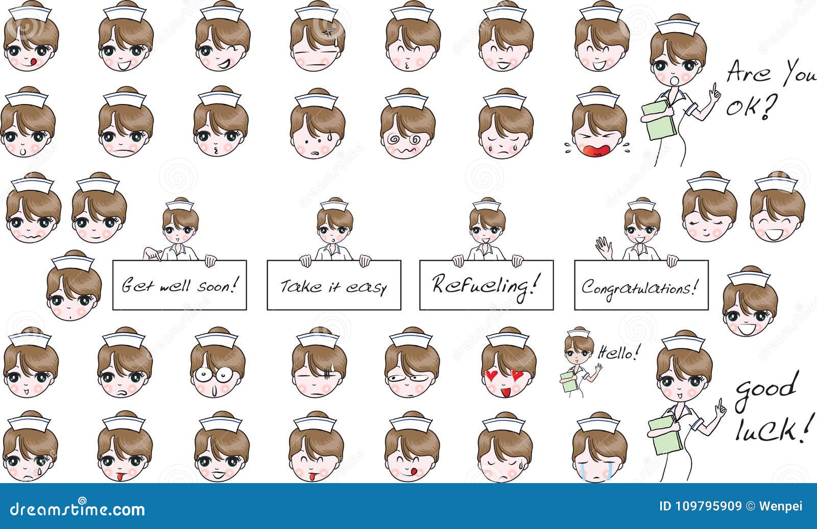 Expression Package Drawing Design Stock Illustration - Illustration of ...