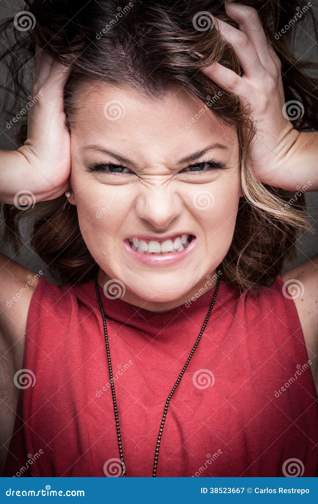 Expression portrait stock image. Image of pretty, eyebrow - 38523667