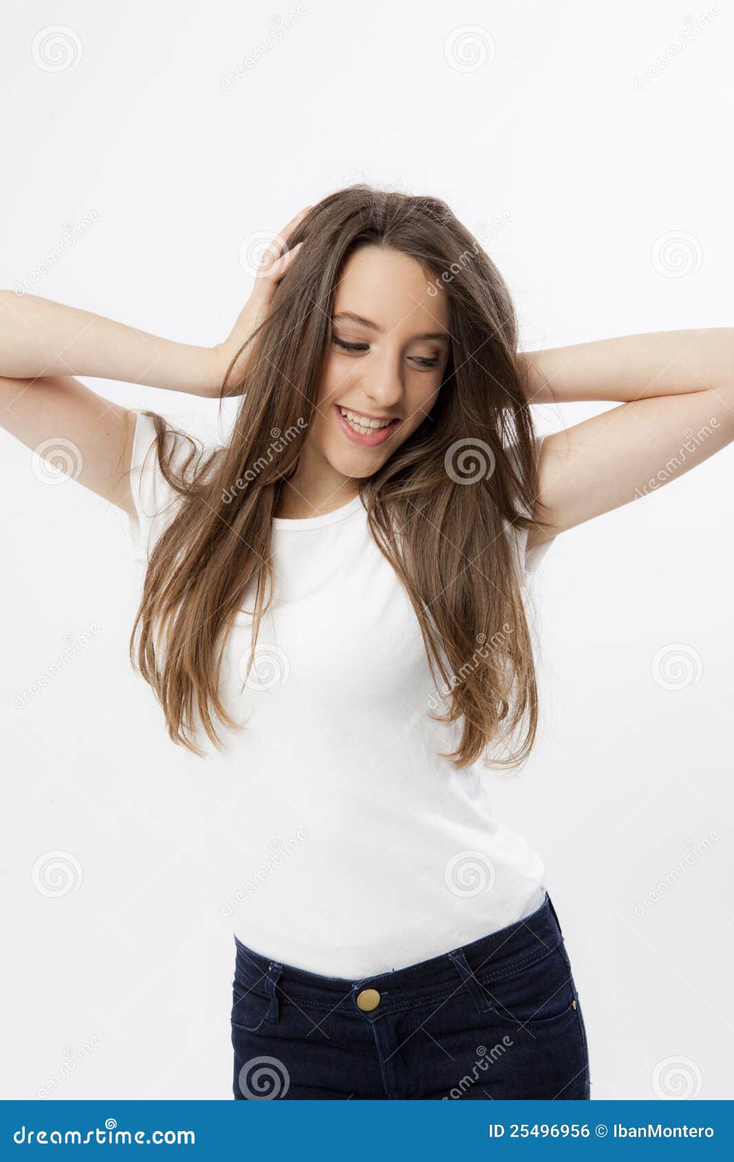 Expression of a Real Young Girl Stock Photo - Image of friendly ...