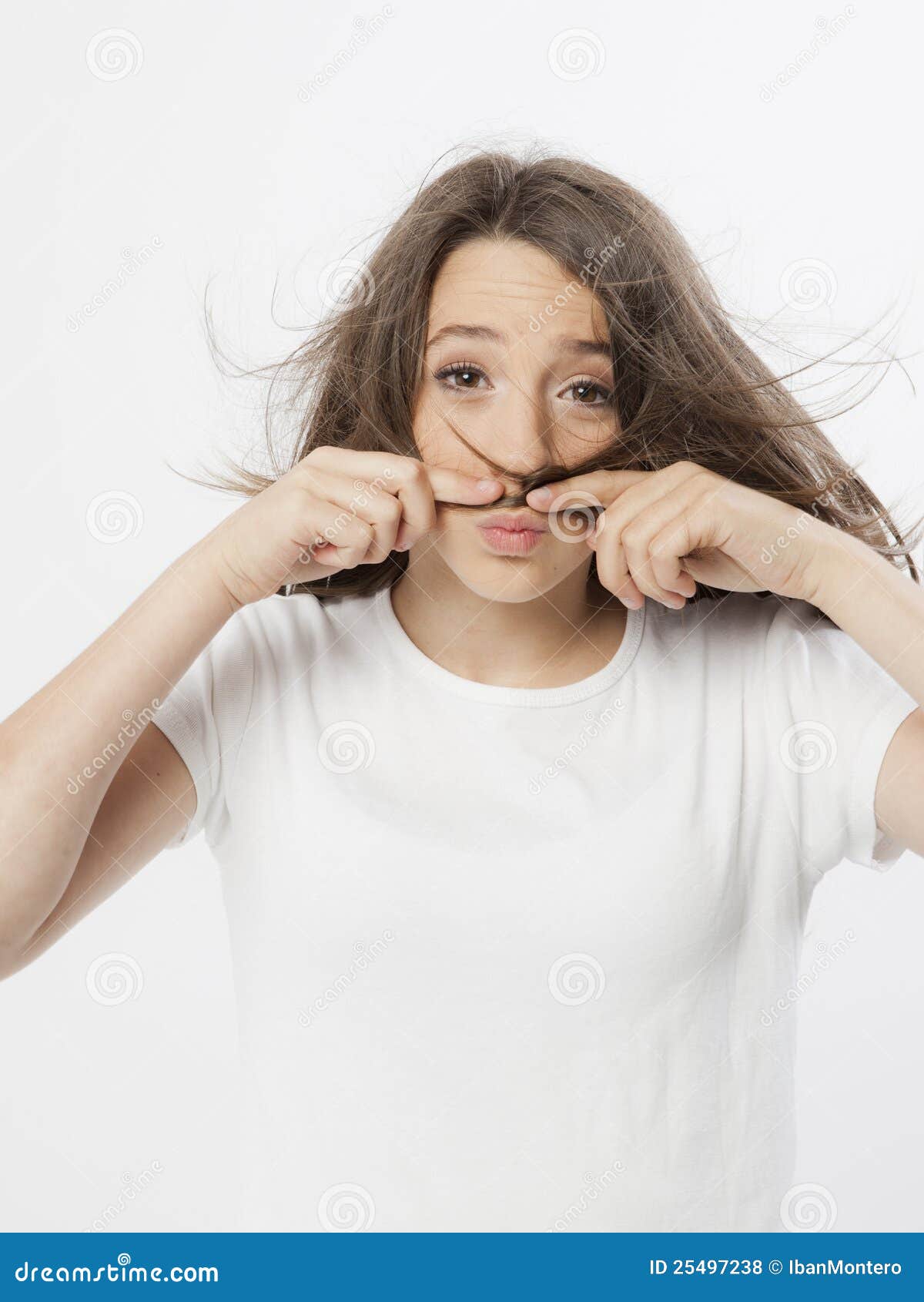 Expression of a Real Young Girl Stock Photo - Image of happy, joke ...